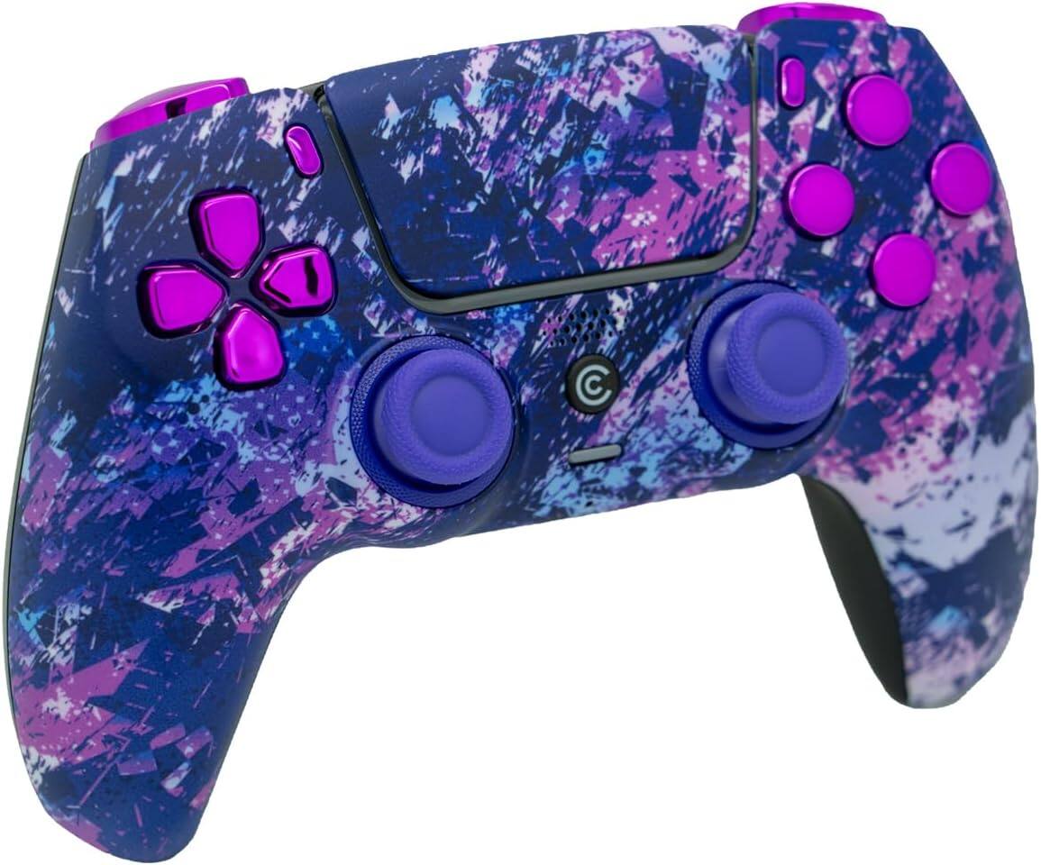 Custom Controllerzz Custom Wireless Controller for PS5 Purple Chaos ...