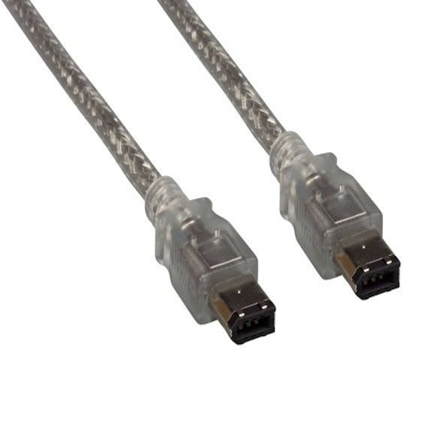 Sanoxy 6ft IEEE 1394a FireWire 400 6 pin to 6 pin, Clear Black SNX-CBL ...