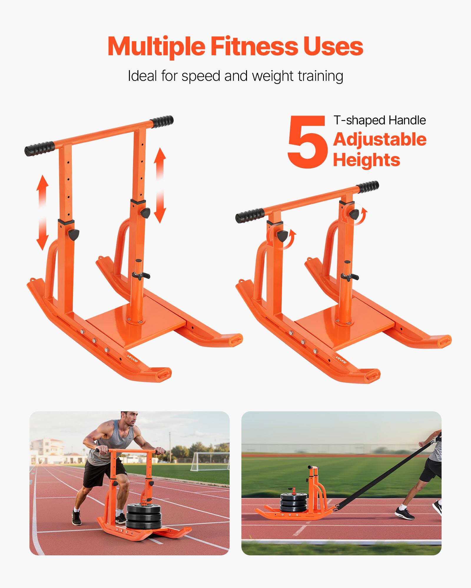 VEVOR Weight Sled, Steel Power Sled, Fitness Training Sleds for ...