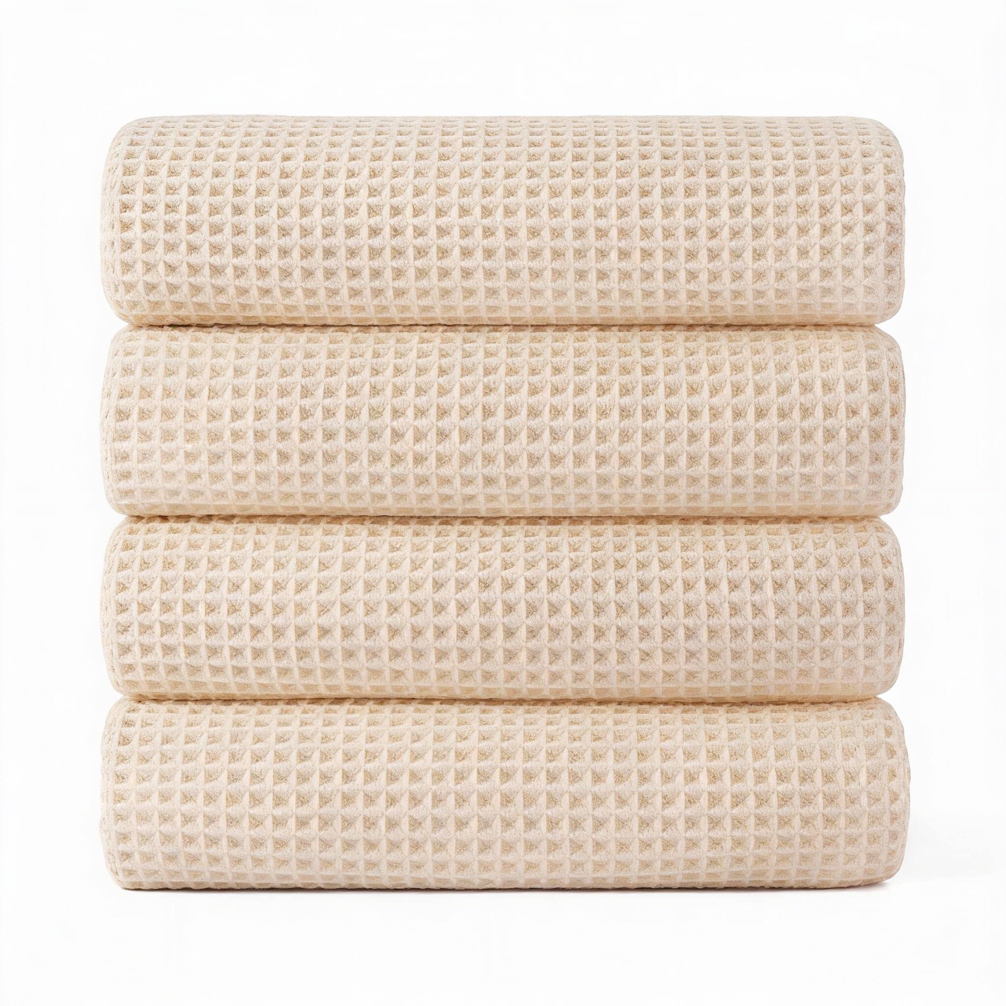 Frangdom 4 Pack Waffle Weave Microfiber Bath Towel 430 GSM Quick Dry ...