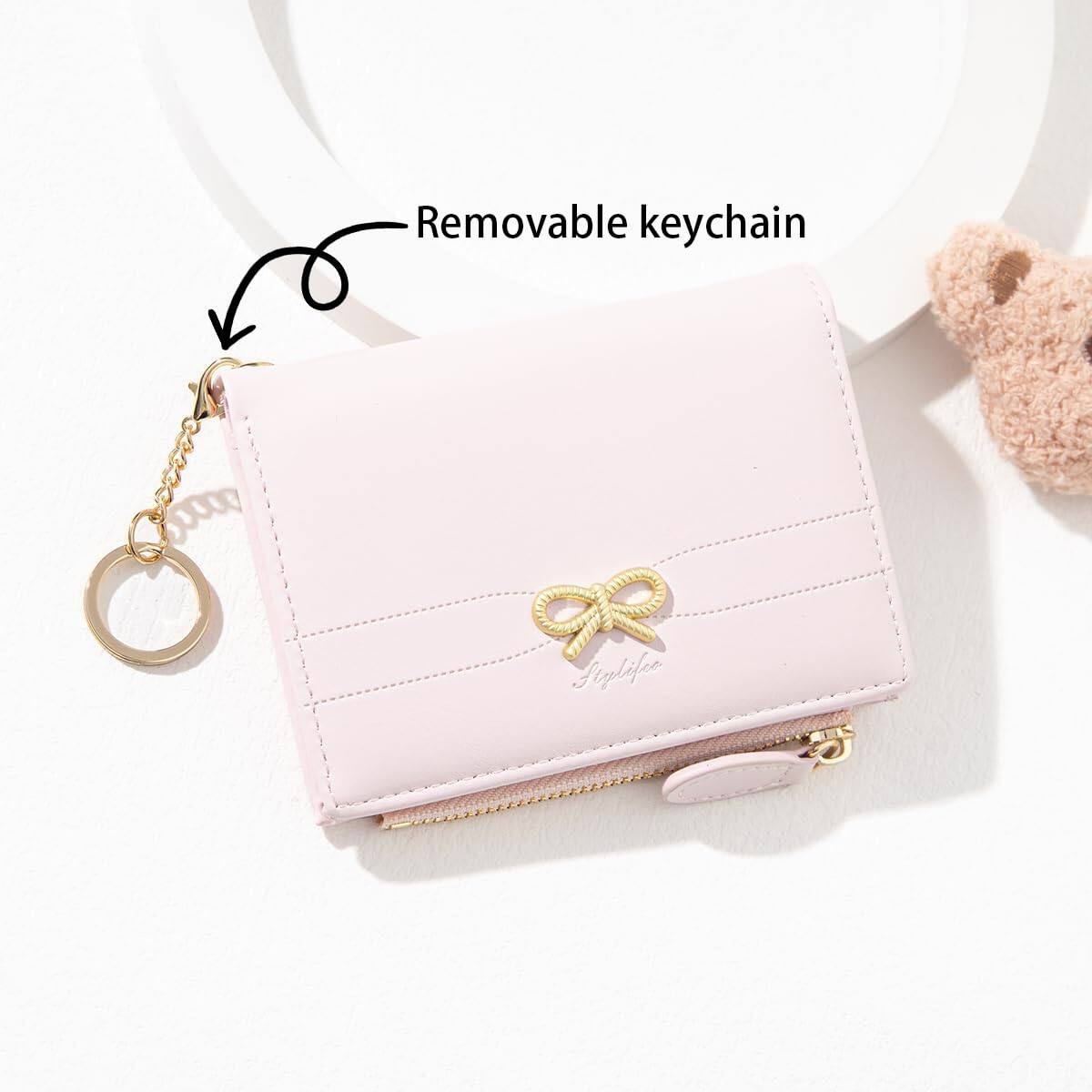 Jadie Link Fashion Wallets Cute Small Bow Wallet Aesthetic Card Holder ...