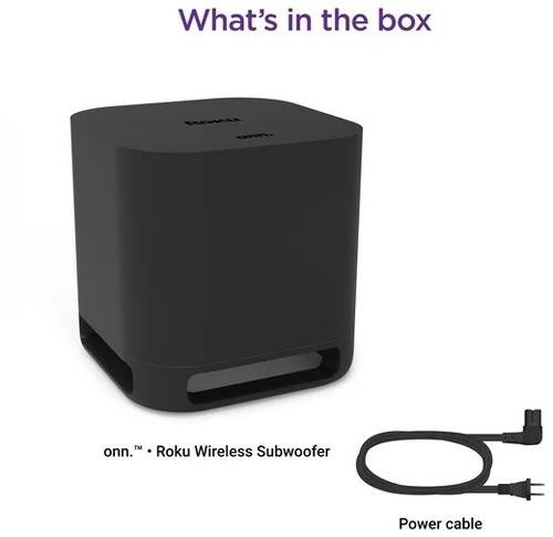 Onn Roku Wireless Subwoofer Black 100015706 - Best Buy