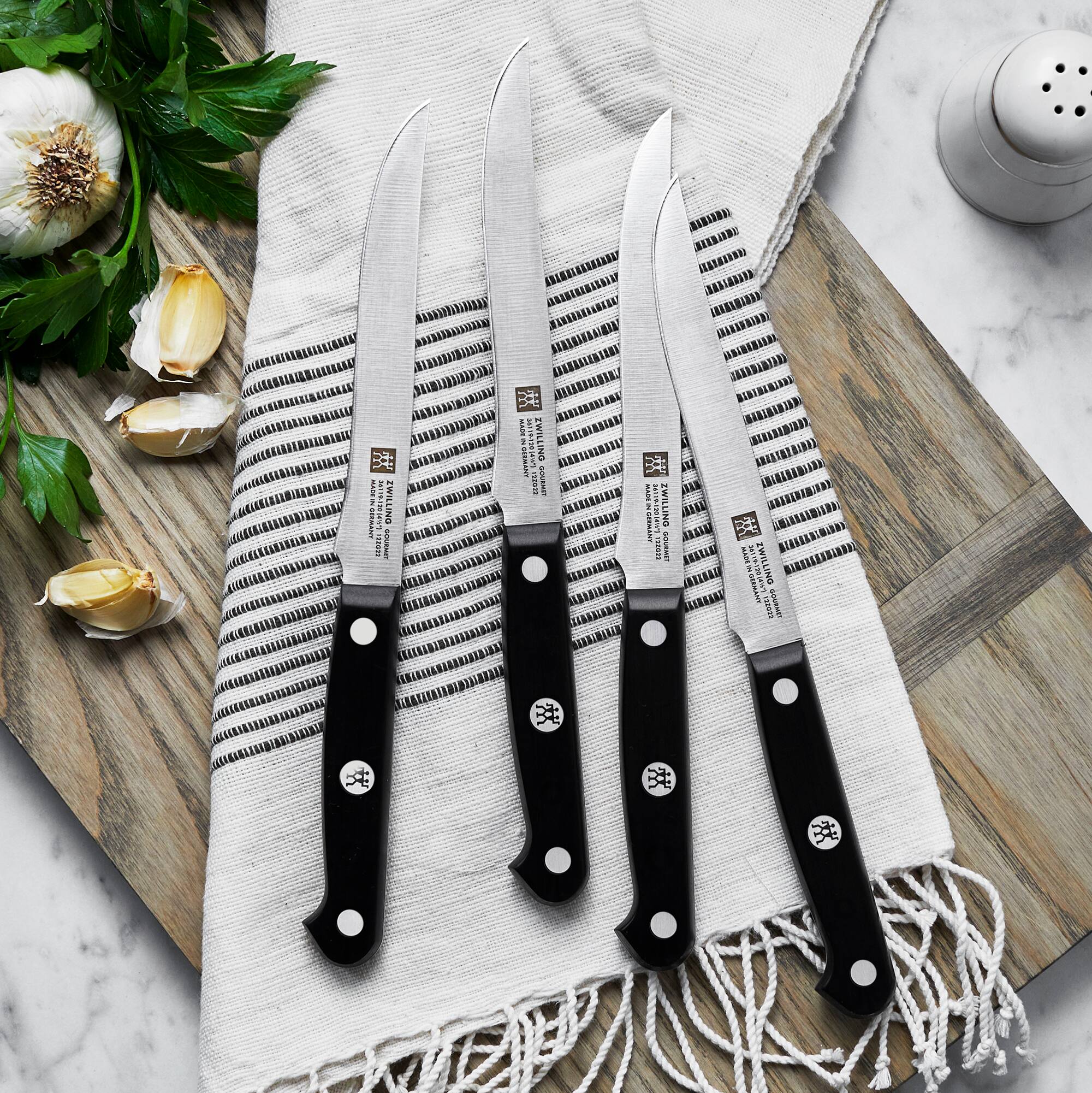 ZWILLING Gourmet 4 pc Steak Knife Set Black 36130-008 - Best Buy