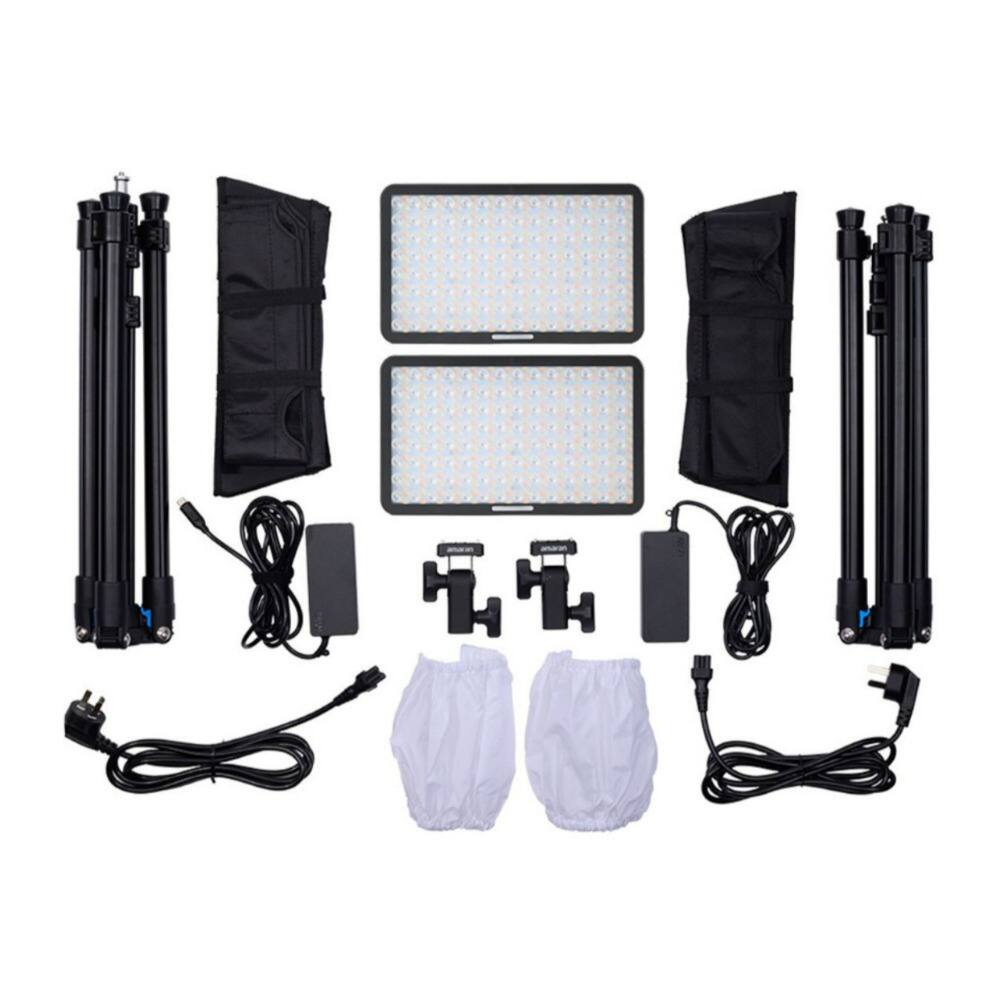 Amaran Pano 60c 2 Light Kit (Charcoal) Bundle with Barn Doors ...
