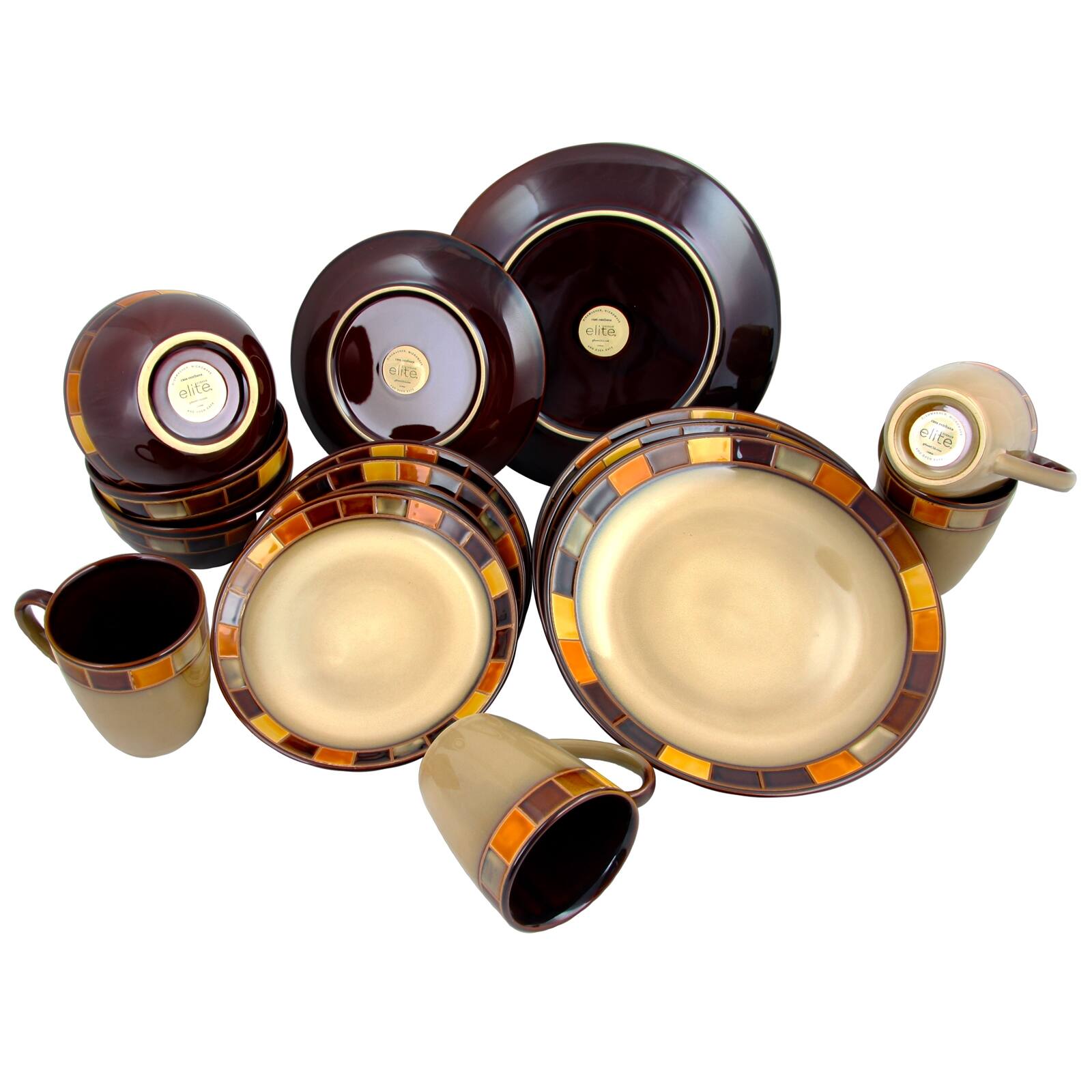 Gibson Elite Casa Estebana 16 pc Dinnerware Set Red 31083776M - Best Buy