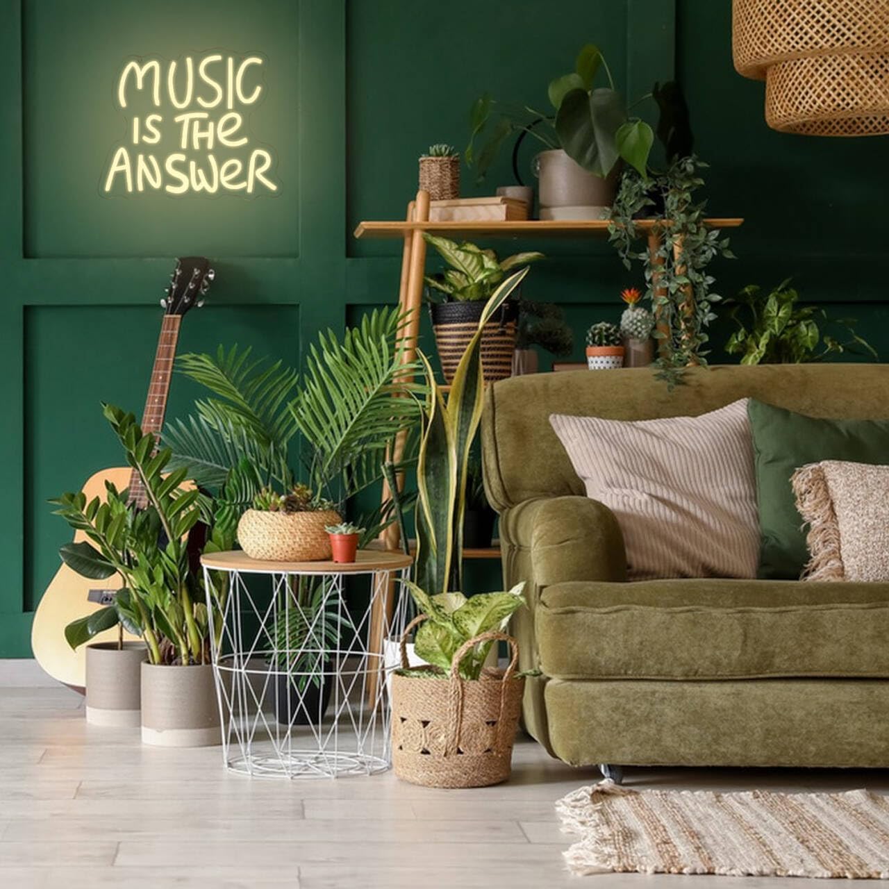 Auledio Music Is The Answer Neon Sign for Wall Decor Letter Neon Light ...