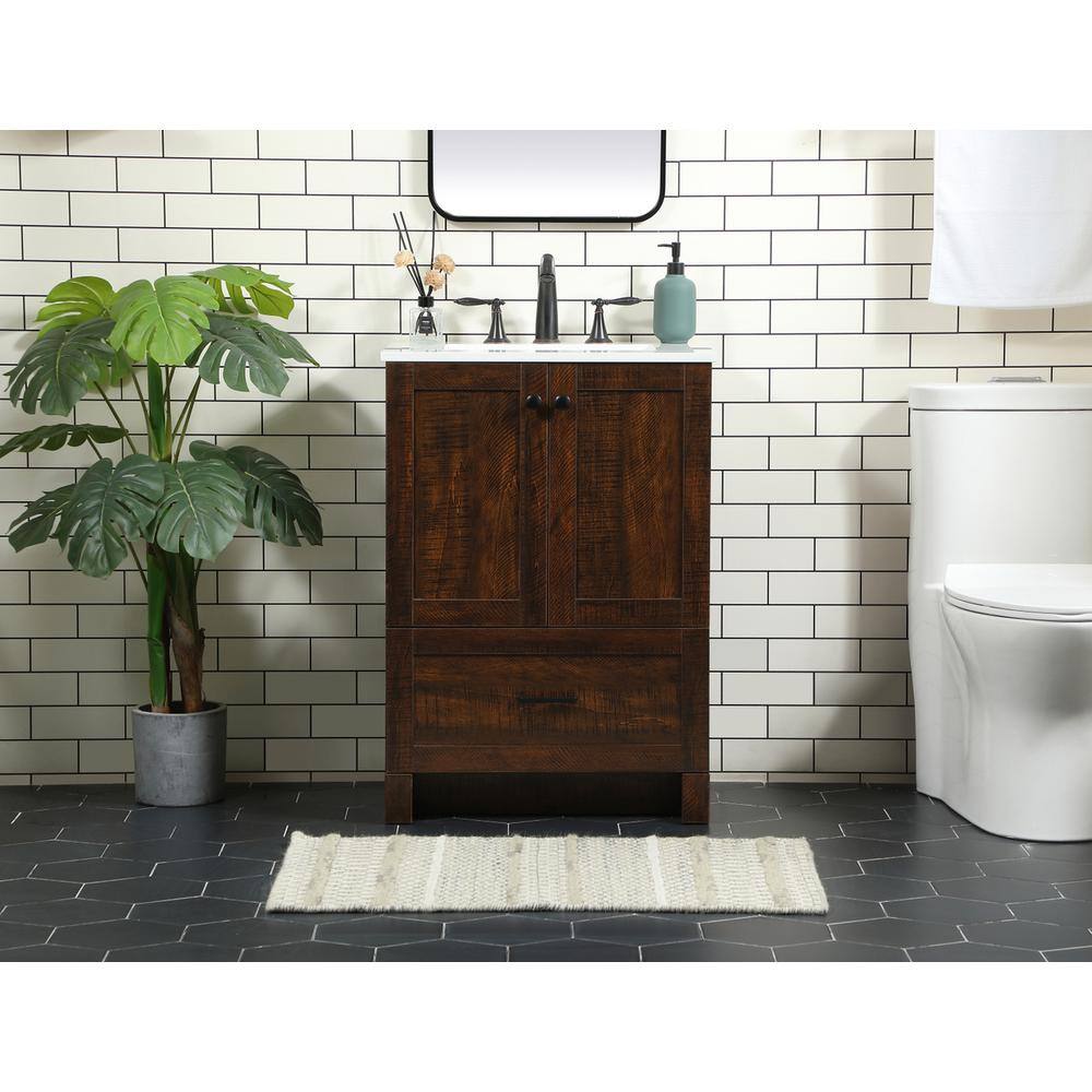 Elegant Kitchen and Bath 24 inch Single bathroom vanity in Expresso ...