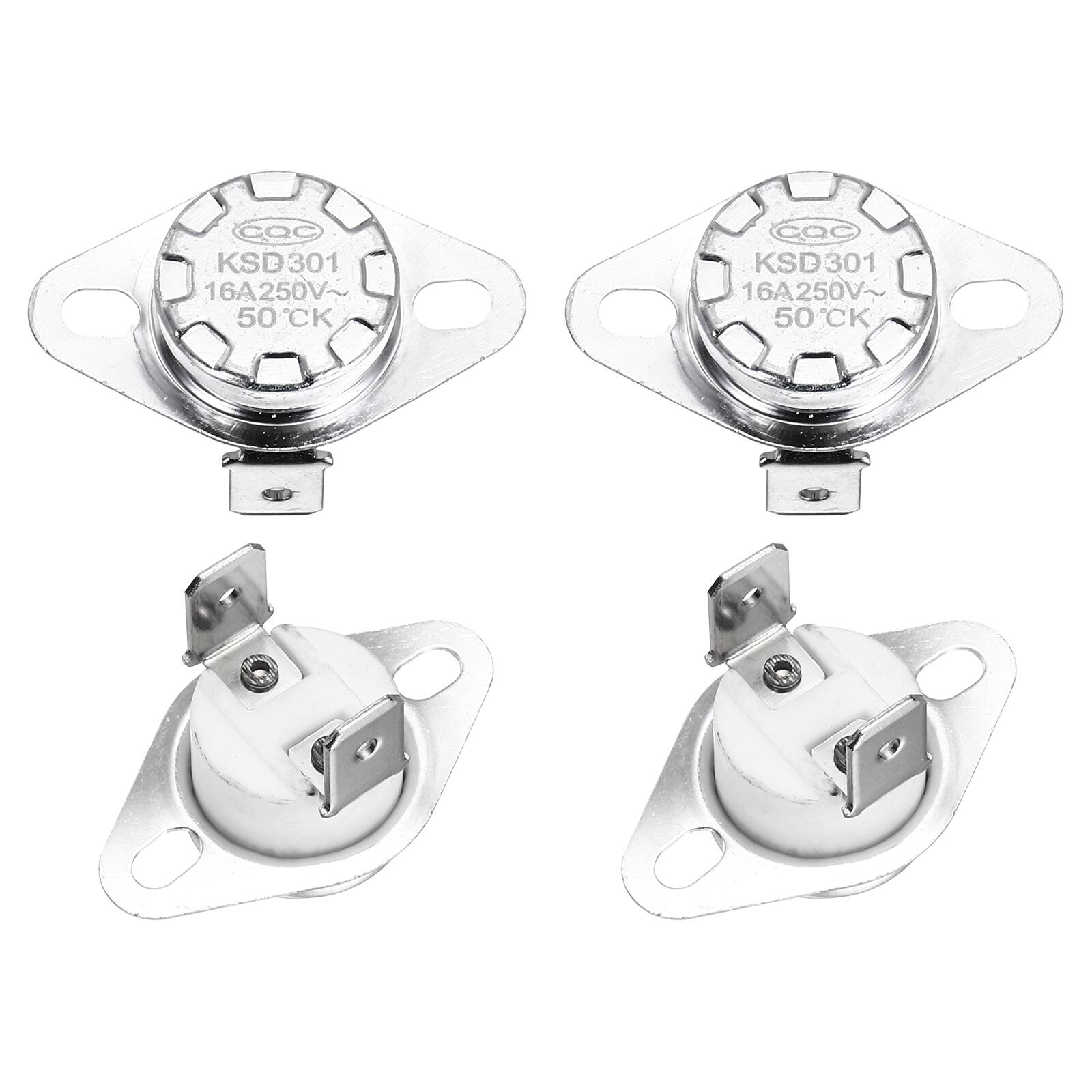 Unique Bargains KSD301 Thermostat 50°C/122°F 16A Normally Open N.O ...