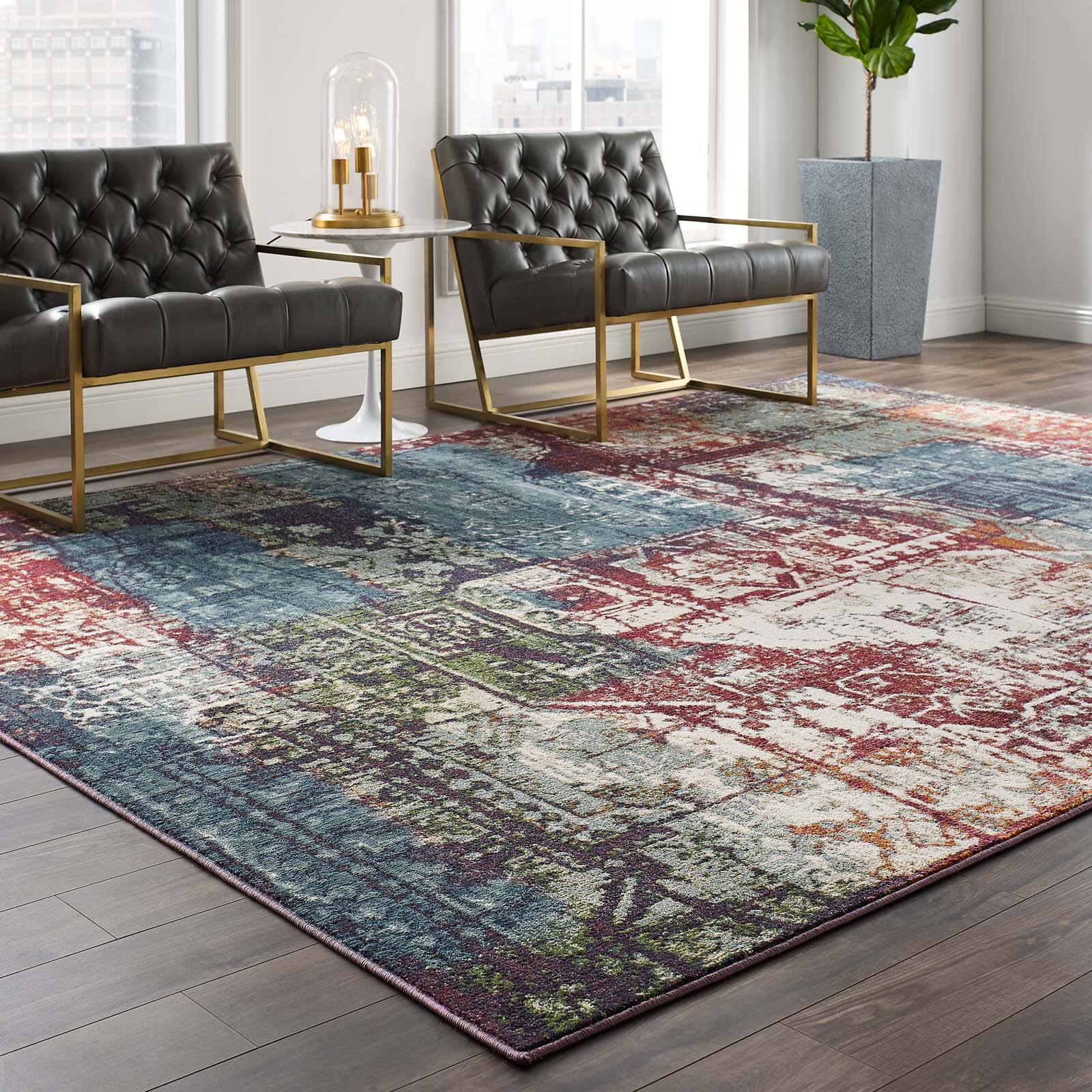 Modway Tribute Elowen Contemporary Modern Vintage Mosaic Area Rug ...