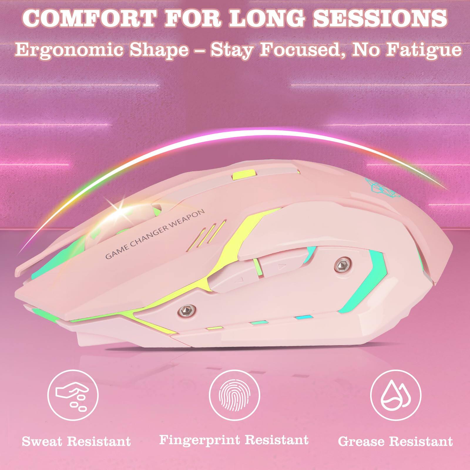 HM 1810 Gaming Mouse Rechargeable Computer With Type c Fast Charging ...