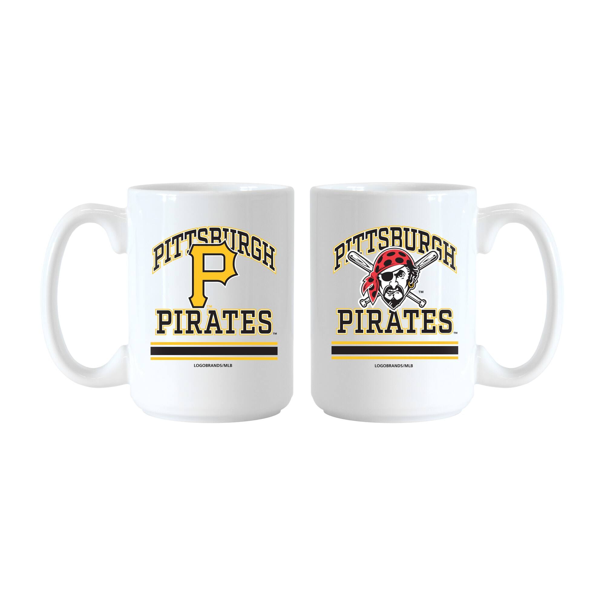 Logo Brands Pittsburgh Pirates 15oz. Current & Throwback Mug Set ...
