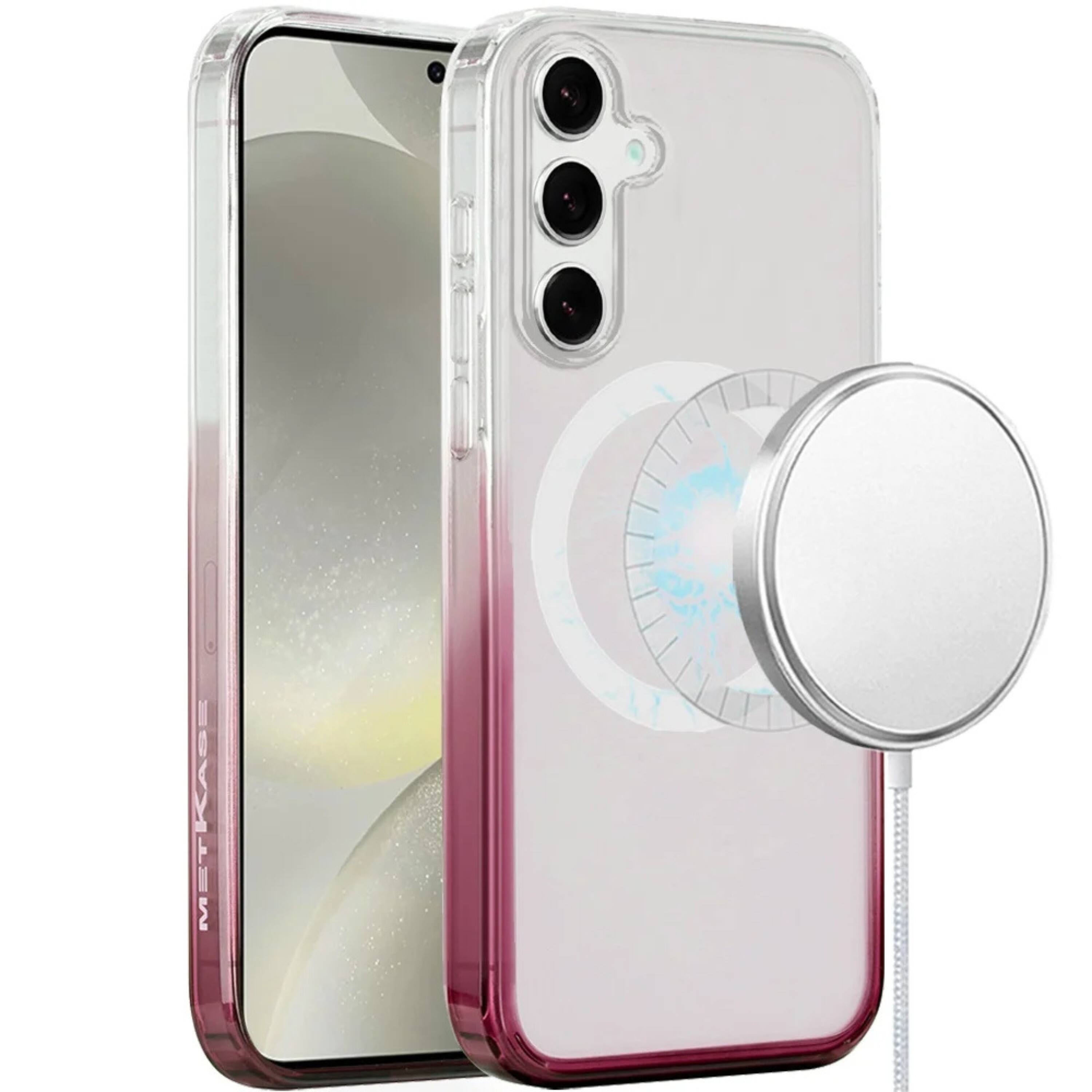 Kitcheniva Magnetic Circle Gradient Two Tone Case With Tempered Glass ...