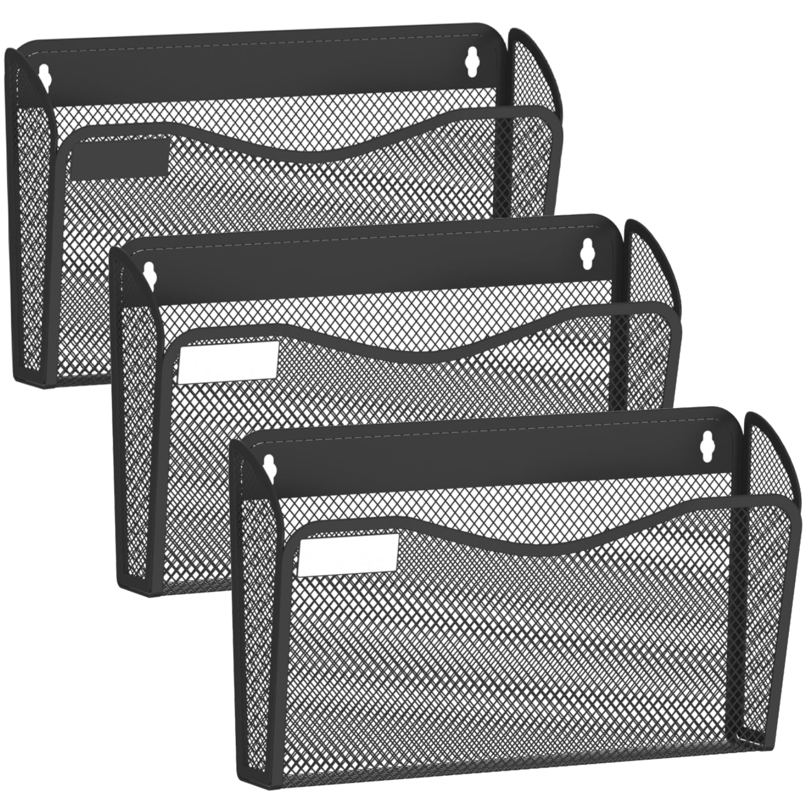 Dapper Styles Wall File Organizer Mesh Hanging Home Office Organization And Storage 3 Single ...