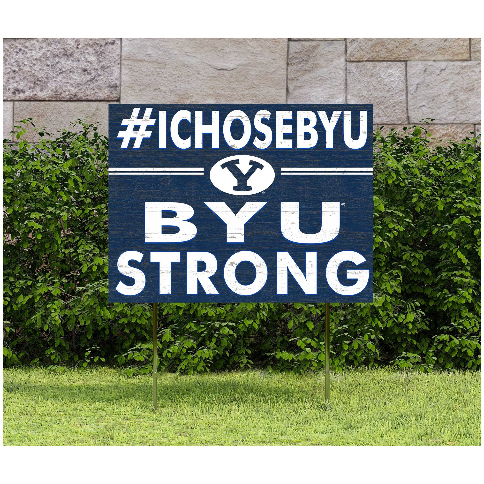 Jardine BYU Cougars 18'' x 24'' I Chose Lawn Sign Navy 4965530 - Best Buy