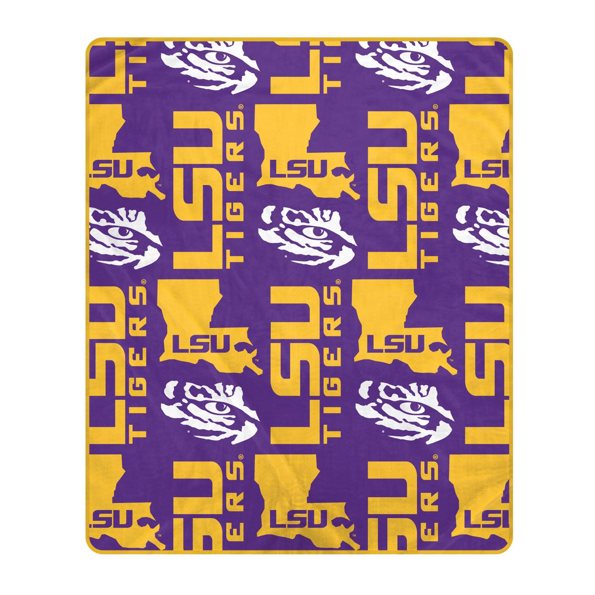 Pegasus LSU Tigers 50" x 60" Homefield Stacked Logos Ultra Soft Blanket ...