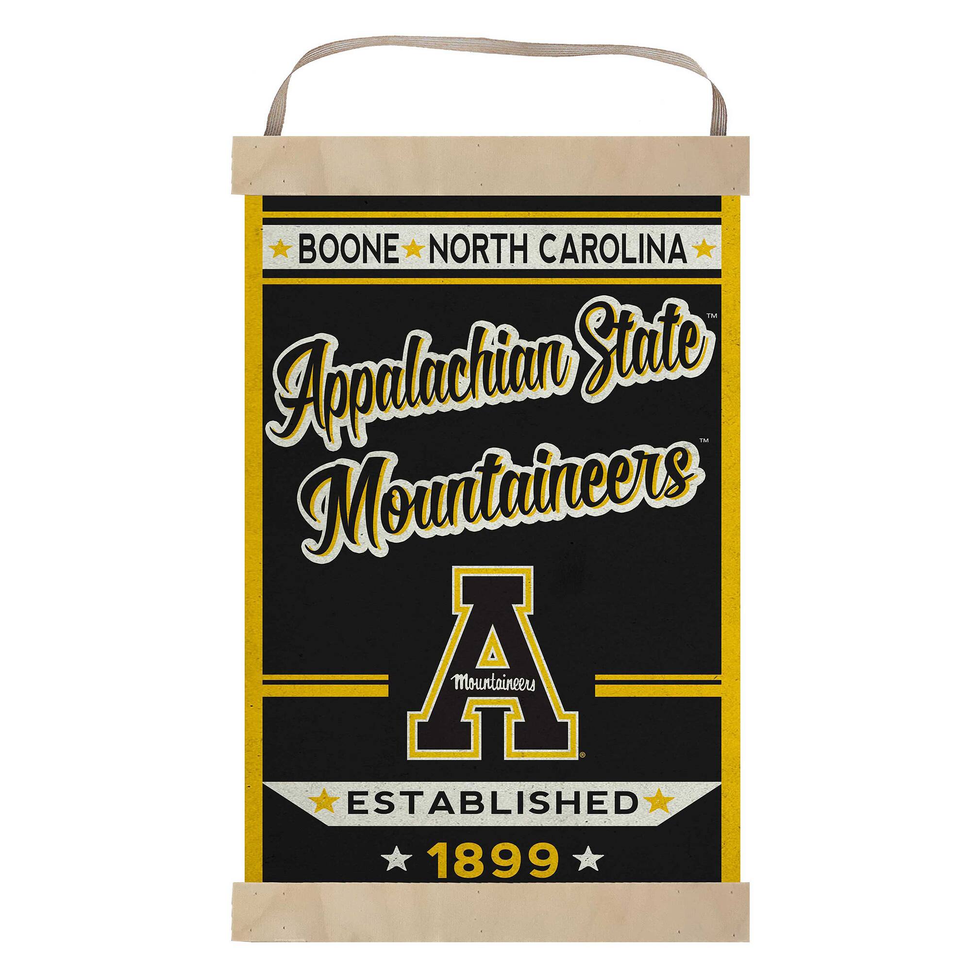 Jardine Appalachian State Mountaineers Faux Rust Banner Sign Black ...