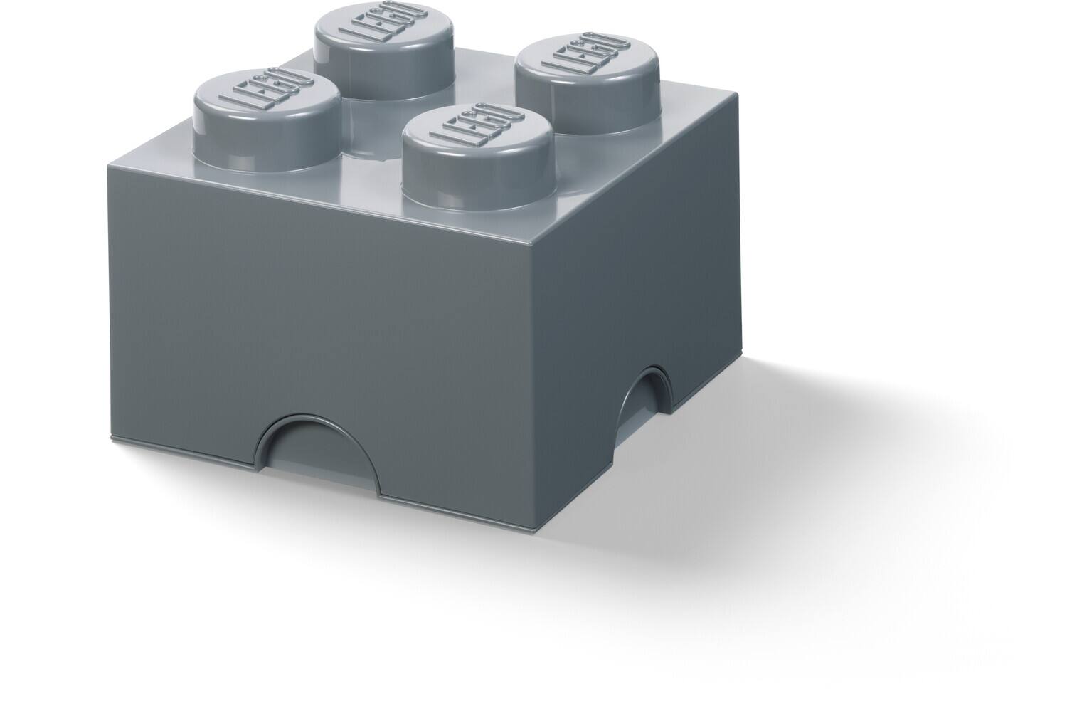 Room Copenhagen LEGO Stackable Storage Brick with 4 Knobs, Dark Grey ...