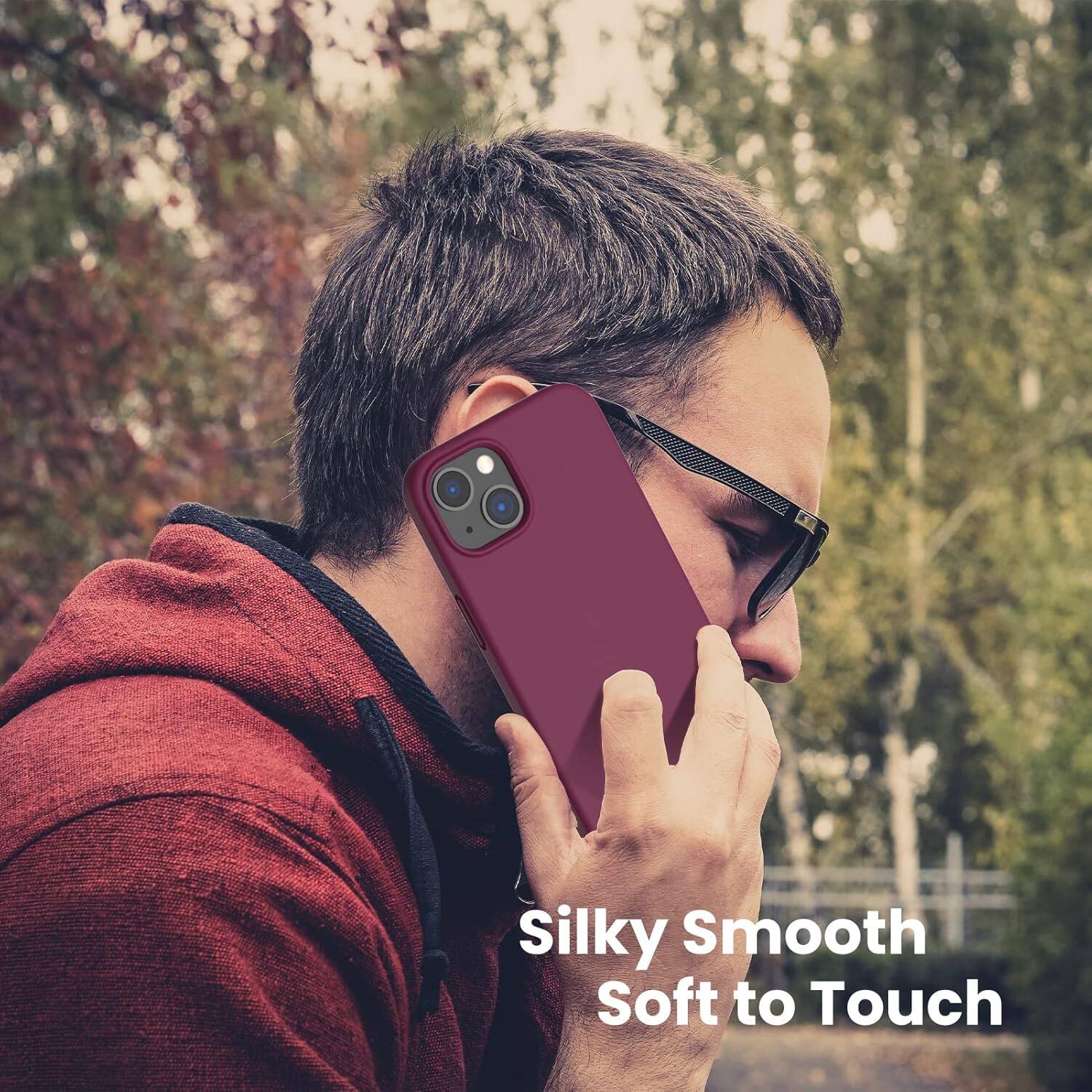 Ornarto Shockproof Liquid Silicone Designed for iPhone 13 Case Anti ...