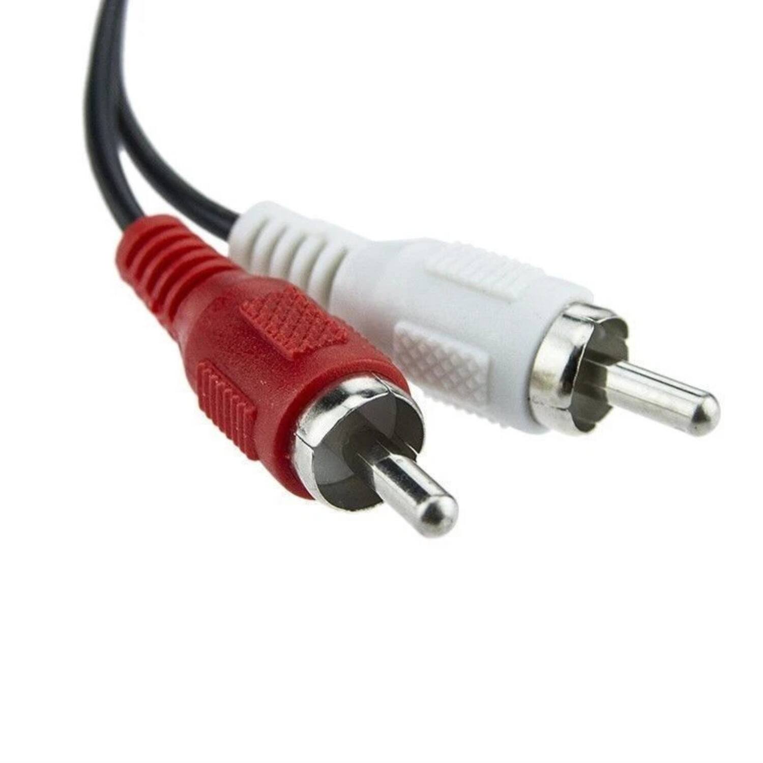 Stock Preferred 12FT 3.5mm Male to 2 RCA Male Stereo Audio Cable Black ...