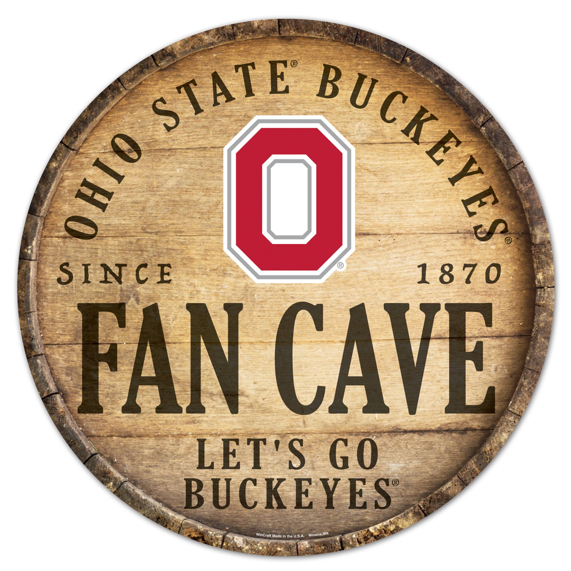 WinCraft Ohio State Buckeyes 14'' Circular Wood Sign Multicolor 4817075 ...