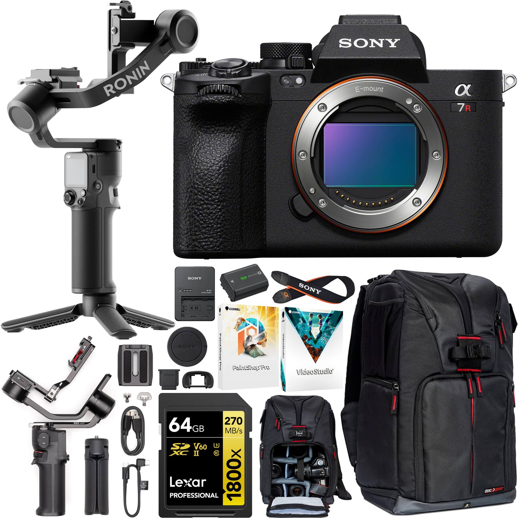 Sony a7R V Mirrorless Full Frame Camera Body Kit + DJI RS 3 Mini Gimbal ...