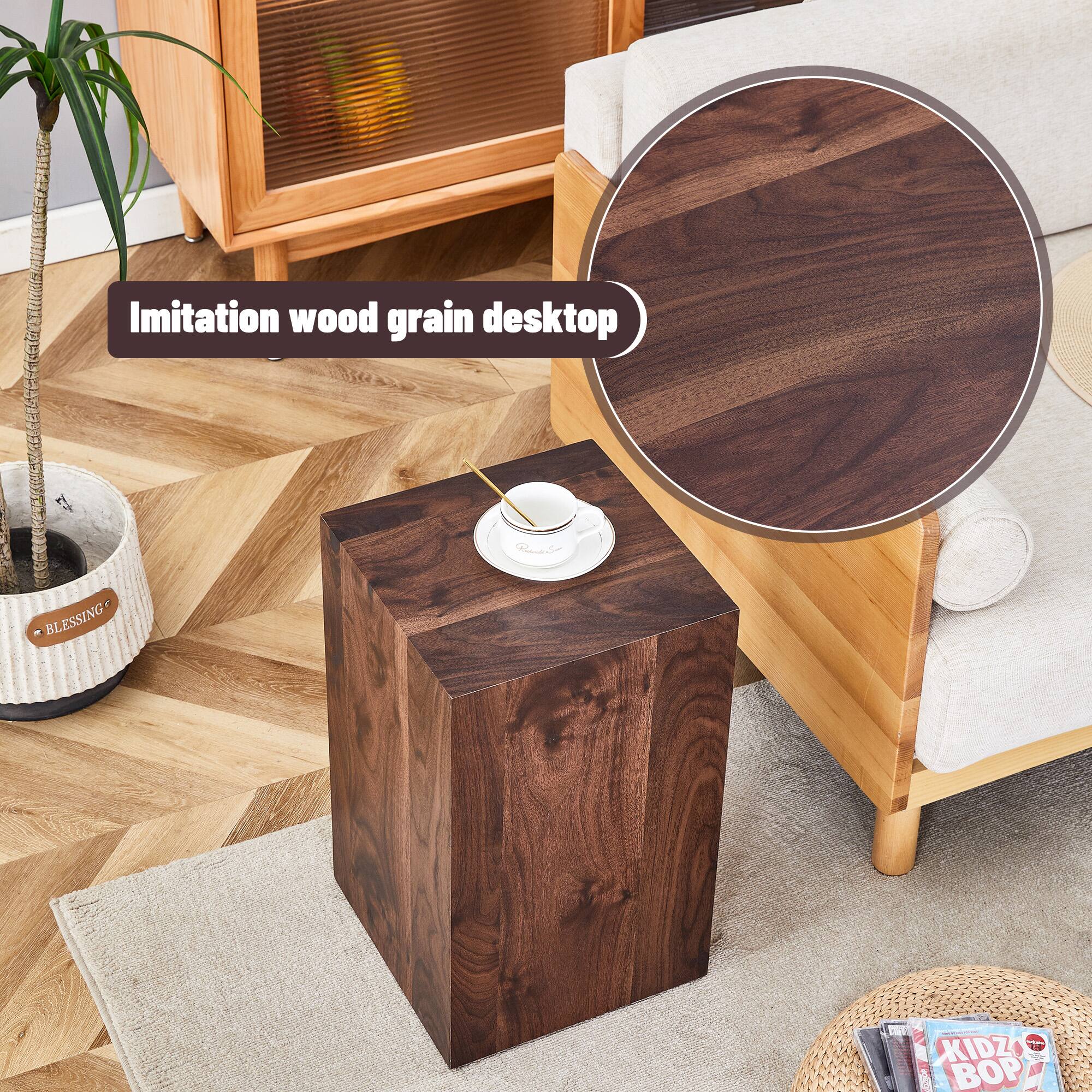 APRILSOUL Walnut Wood Grain Plastic Coffee Table Luxurious Design ...