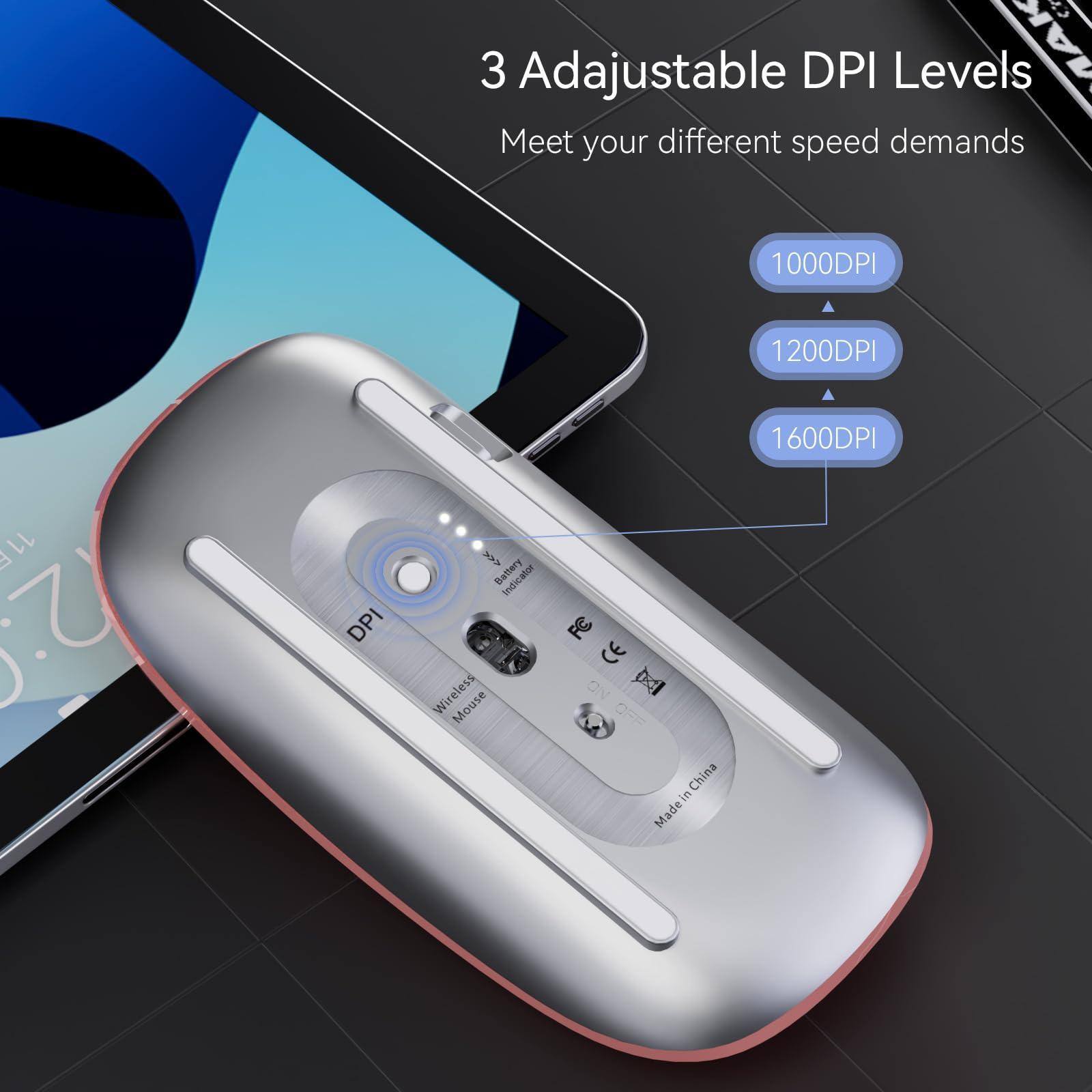 Cozy Serene Wireless Mouse Rechargeable Silent USB G11 Computer Slim ...