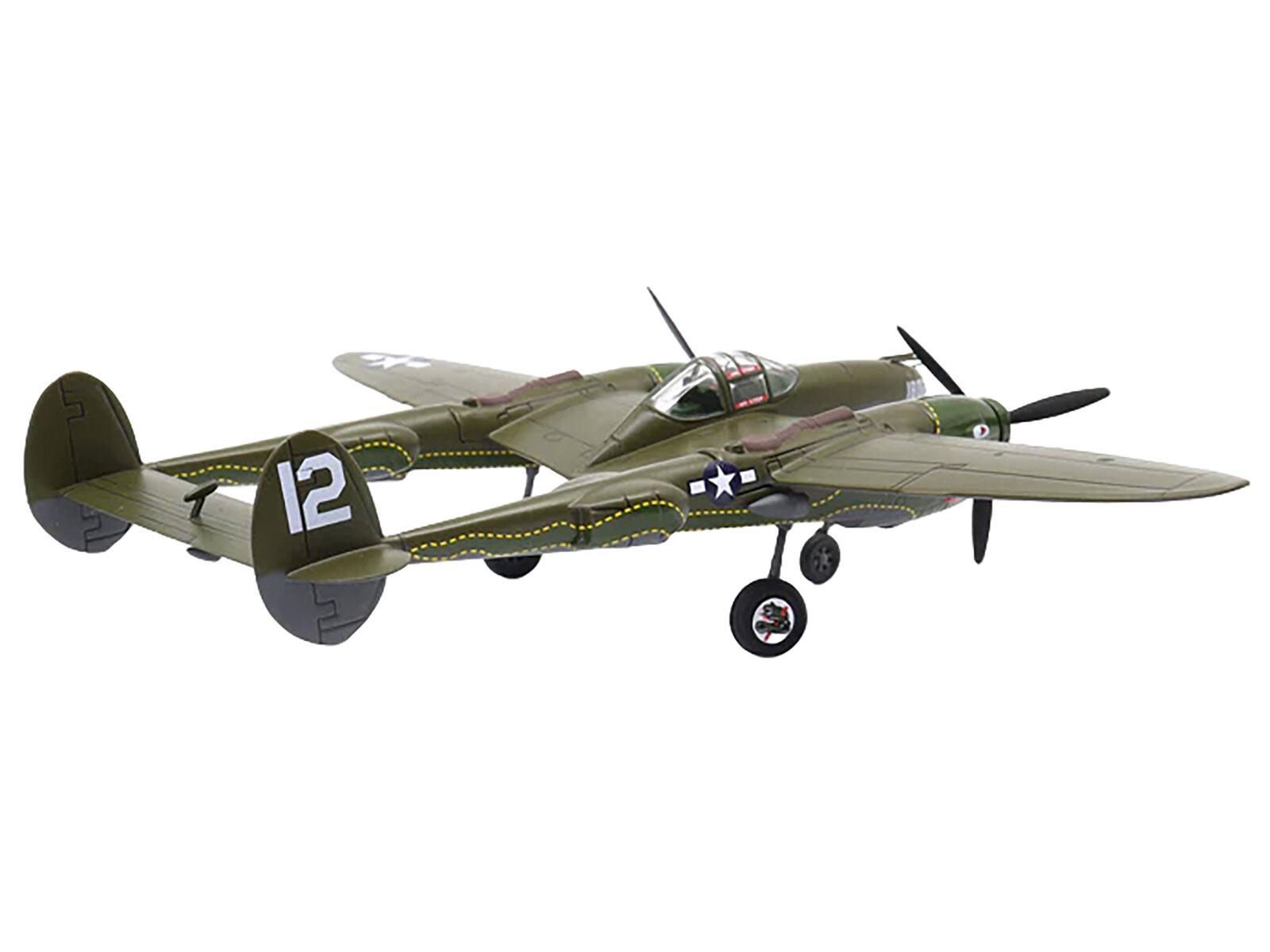 Militaria Die Cast Lockheed P 38 Lightning Fighter Aircraft "Haleakala ...