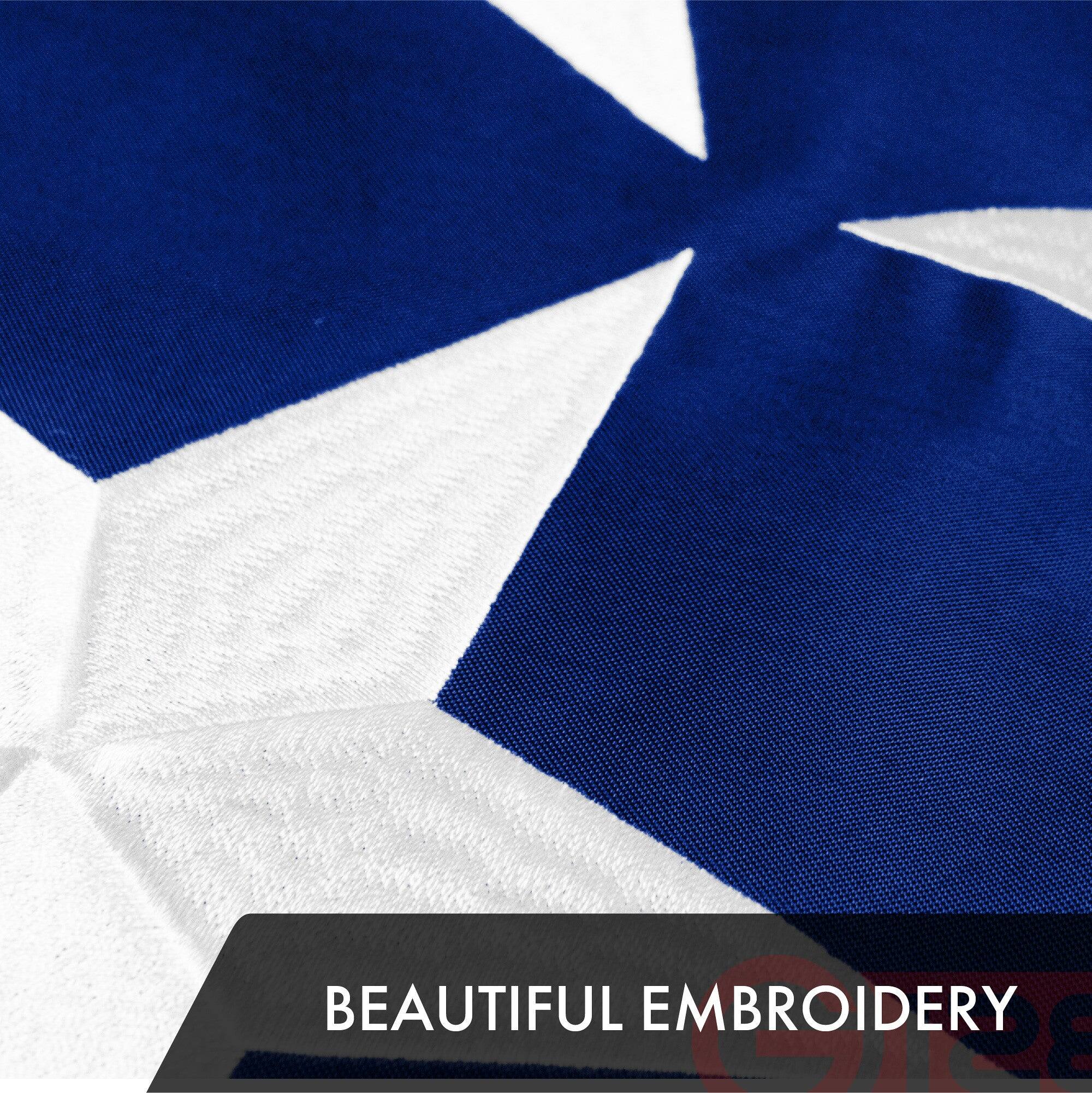 G128 Tennessee State Flag, 2.5 x 4 ft Embroidered 300D Polyester with ...