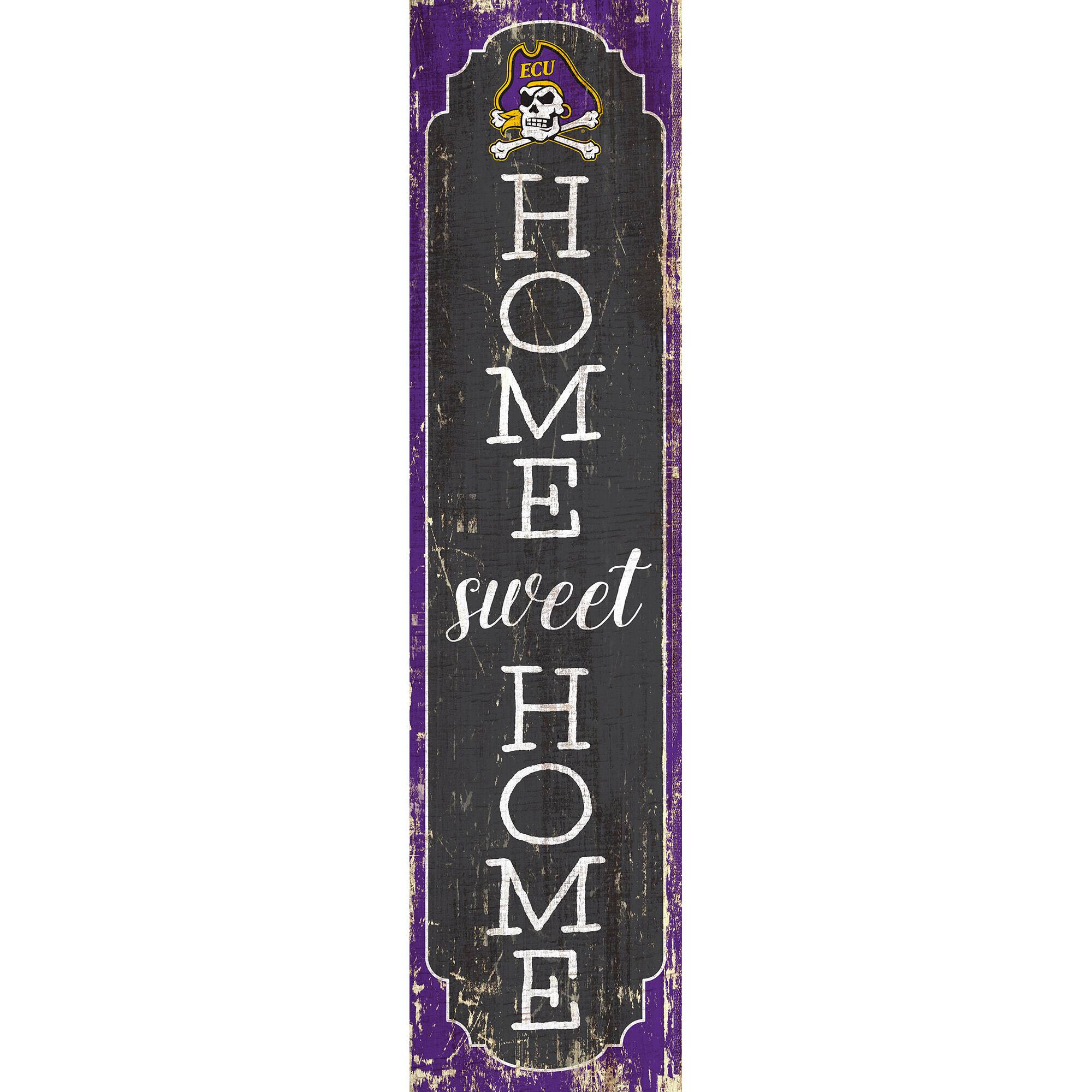 Fan Creations ECU Pirates 24" Home Sweet Home Leaner Sign Multicolor ...