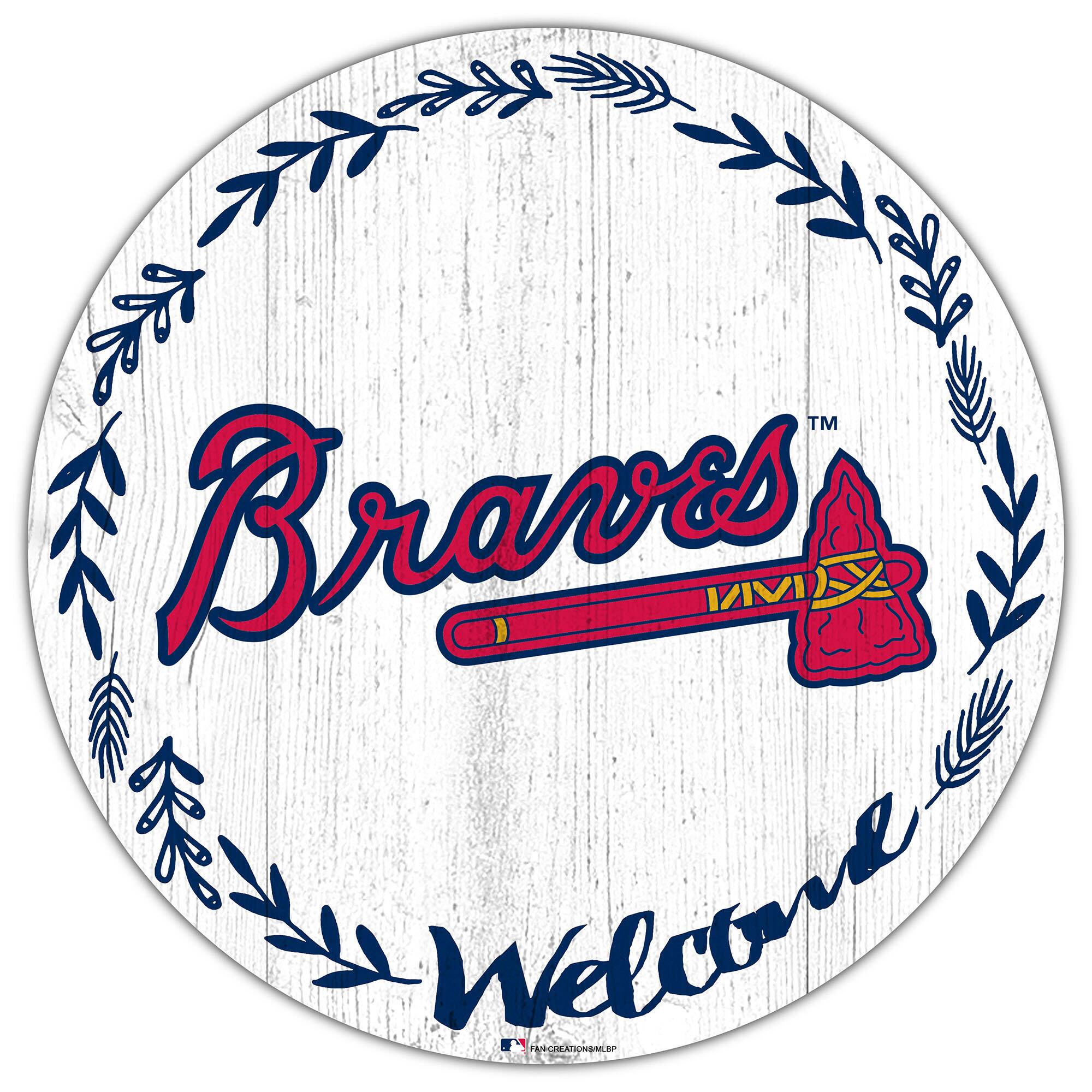 Fan Creations Atlanta Braves 12" Welcome Circle Sign Multicolor 3900785 ...