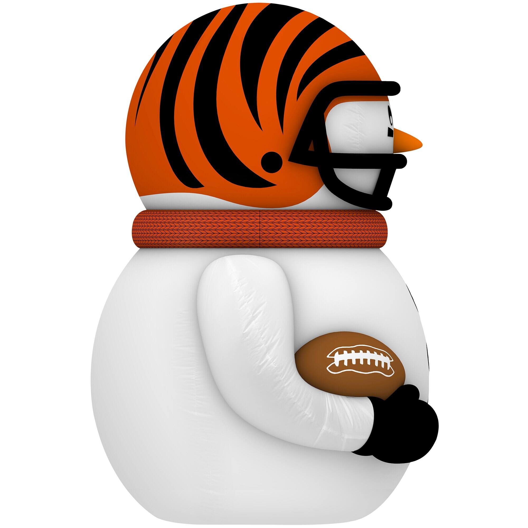 Sporticulture Cincinnati Bengals 7' Inflatable Snowman Player Orange ...