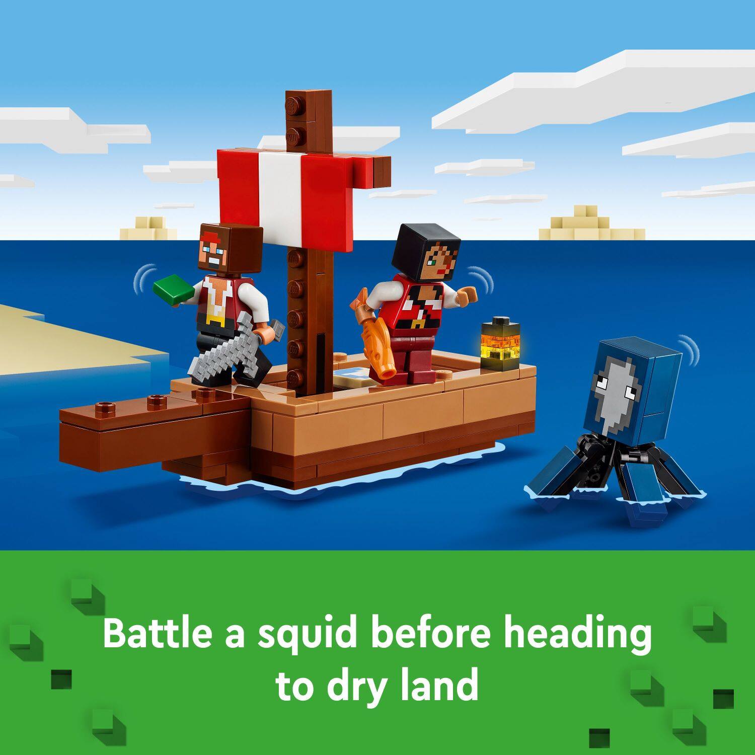 LEGO Minecraft The Pirate Ship Voyage Boat Toy Playset 21259 6470604 ...