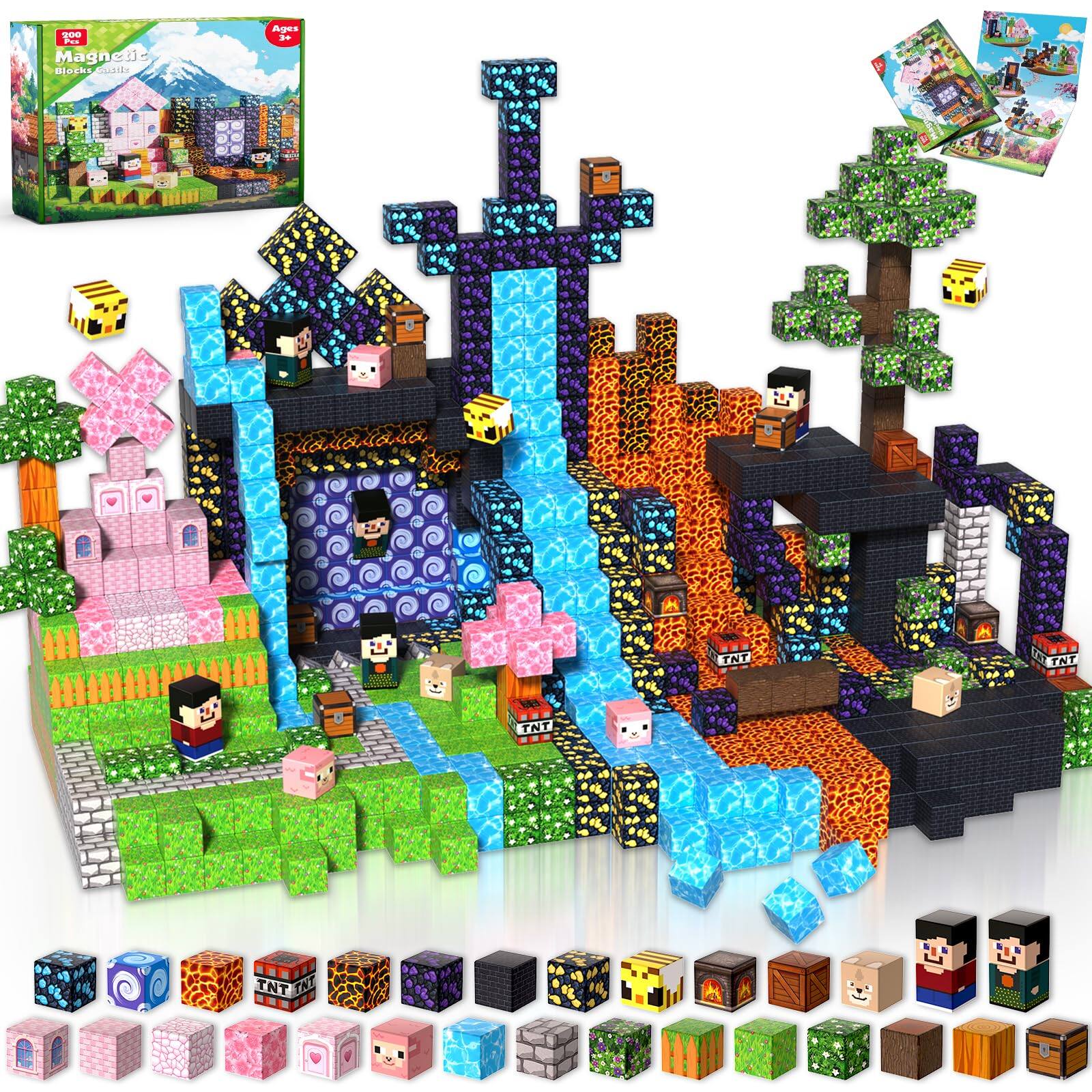 Leash Valley Magnetic Blocks Forest Building Stacking For Strong ...