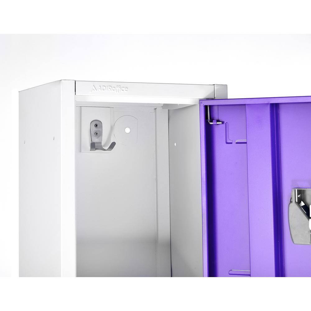 AdirOffice Storage Locker 629 Series 72" H 2 Tier Steel Key Lock 2 ...