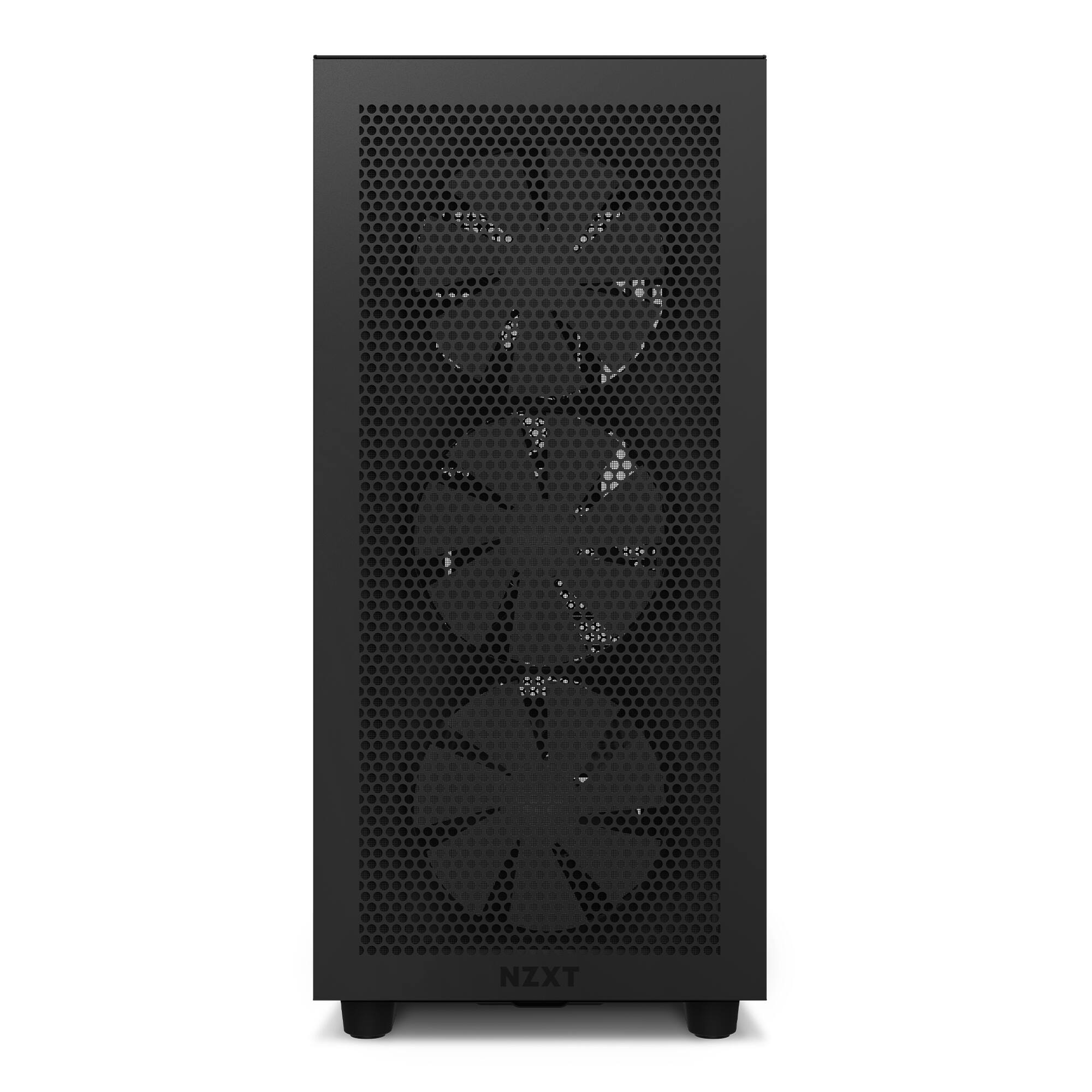 NZXT H7 Flow RGB ATX Mid Tower Case with RGB Fans Black CM-H71FB-R1 ...