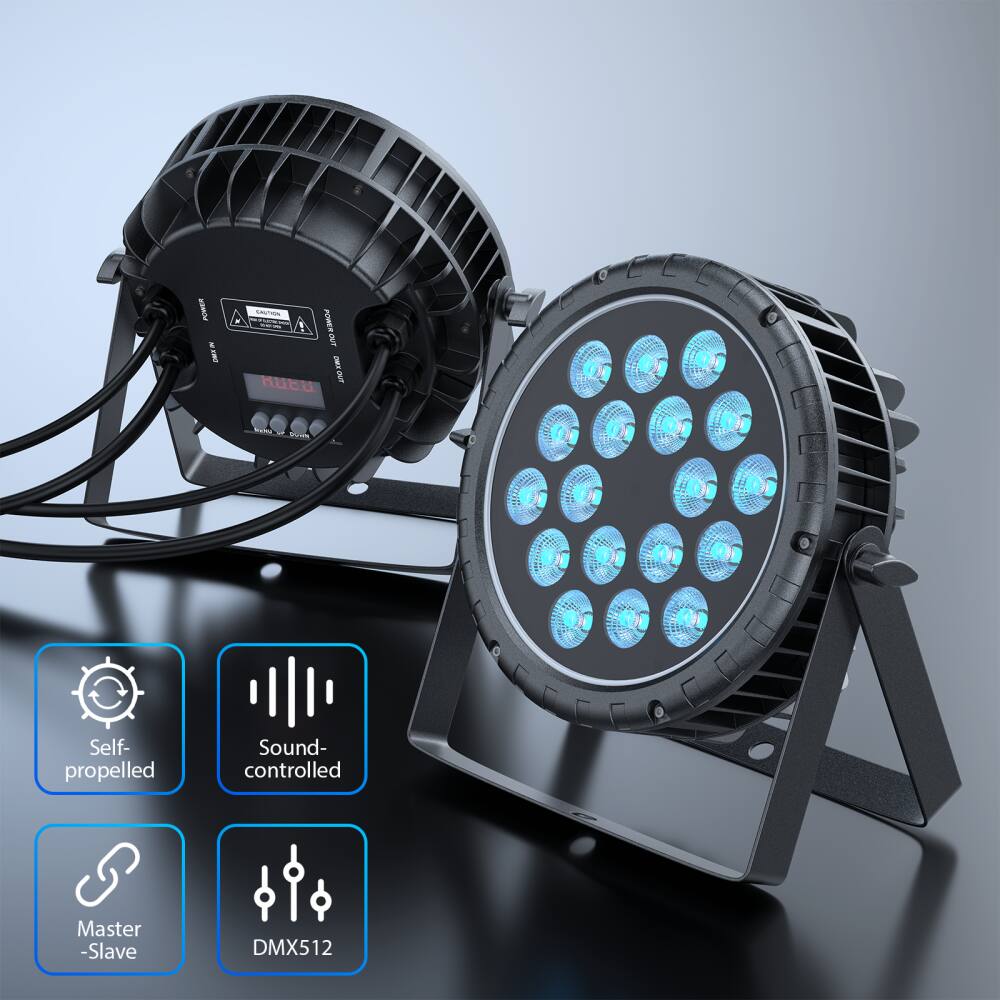 UKing 18PCS LEDs Par Light IP65 Rated Outdoor RGBW 4in1 Stage Light ...