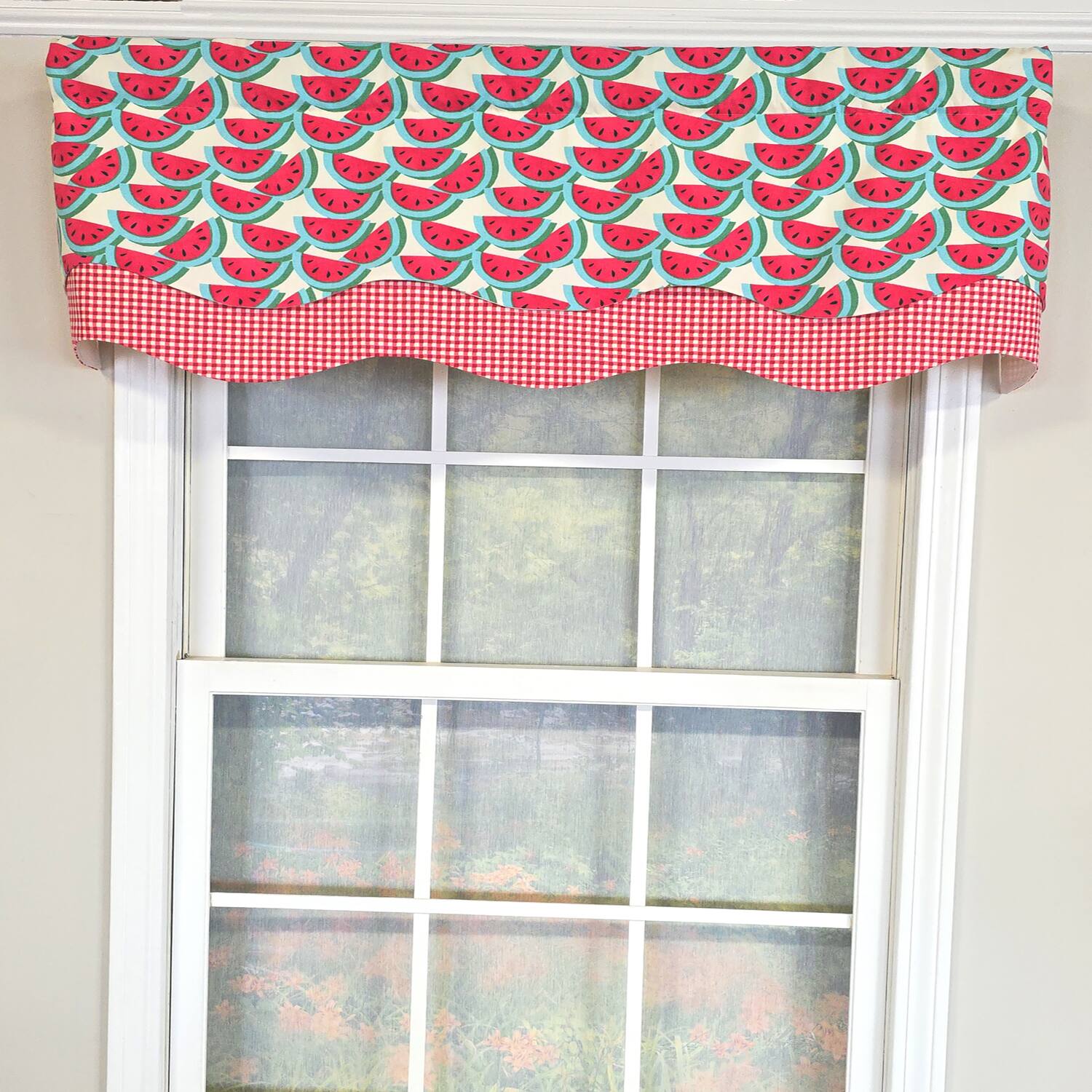 RLF Home 100% Cotton Sandias Glory Fully lined Windows Rod Pocket ...