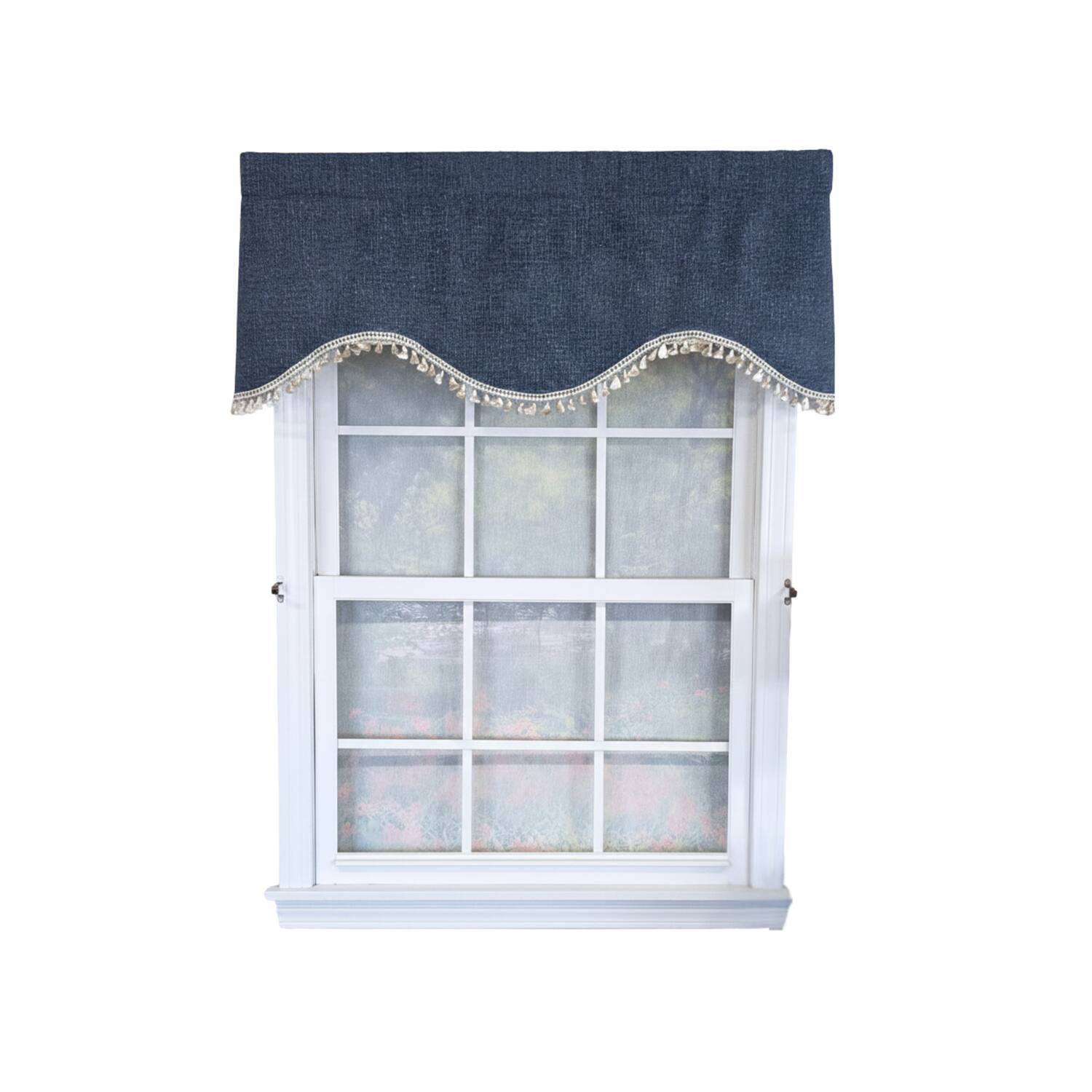 RLF Home Flanel Cornice 100% Cotton Rod Pocket Lined Window Valance 50 ...