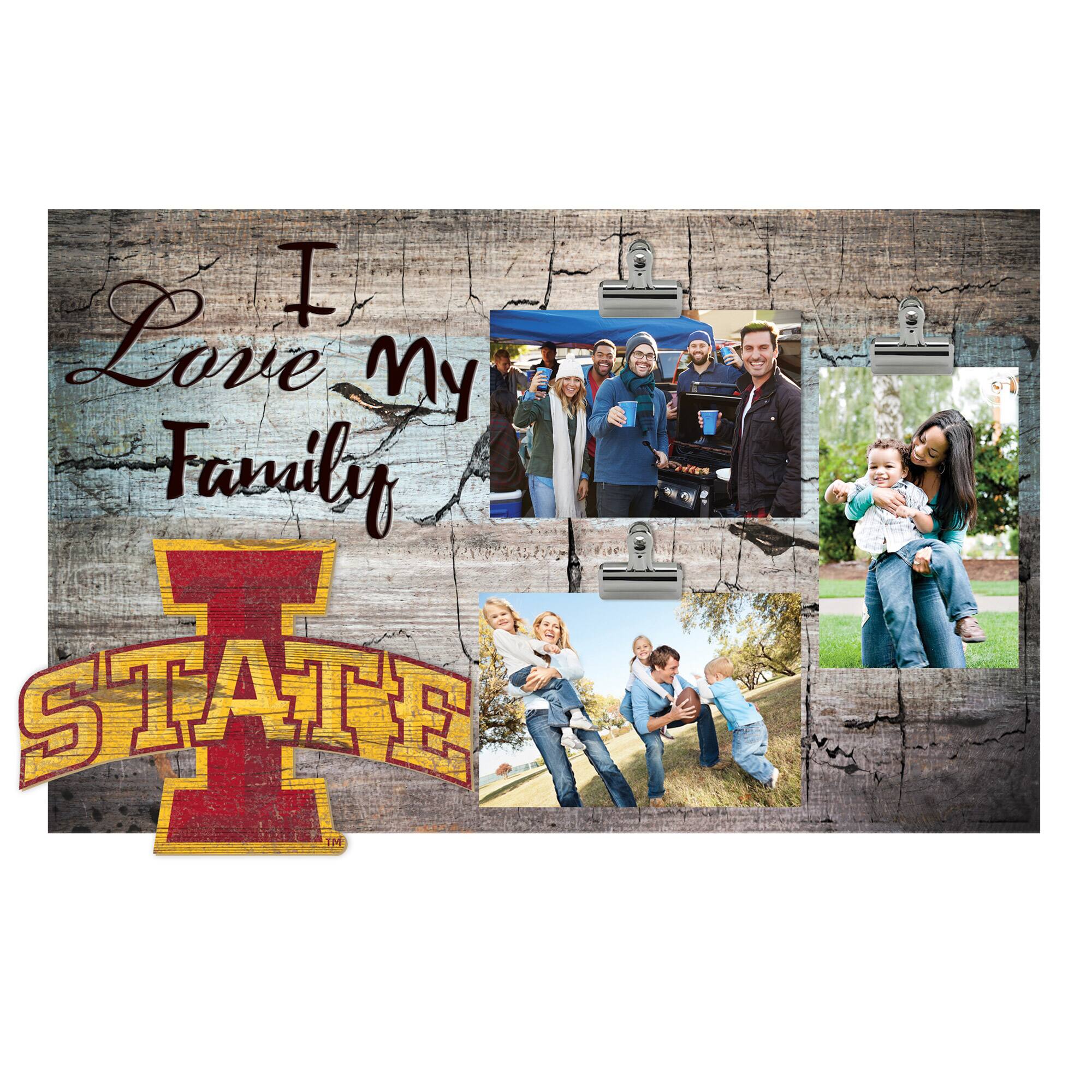 Fan Creations Iowa State Cyclones 11" x 19" I Love My Family Clip Photo ...