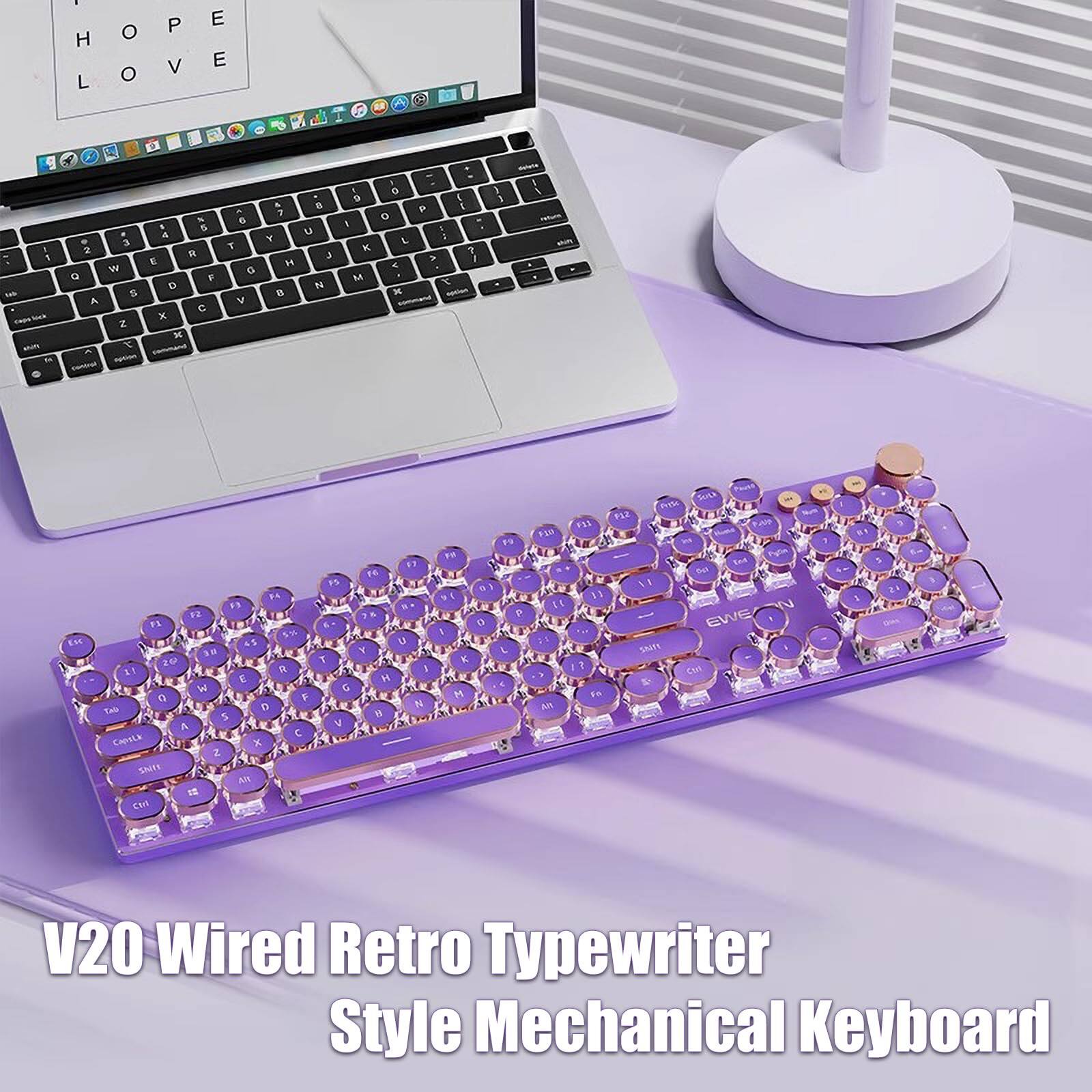 Empire DigiLabs Typewriter Style Mechanical Gaming Led Backlit Nkro ...