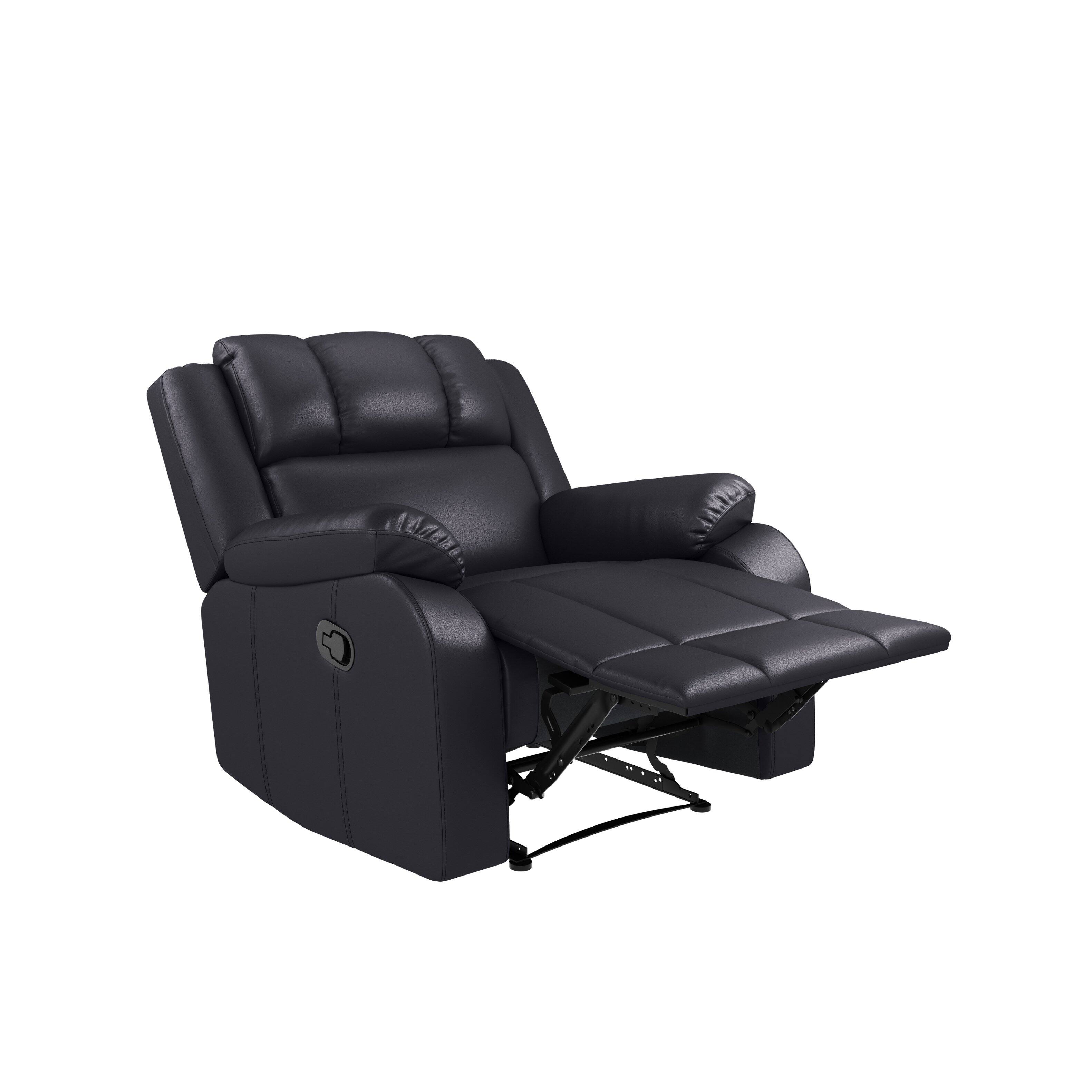 Customer Reviews: Relax A Lounger Grayson Manual Recliner Black ...