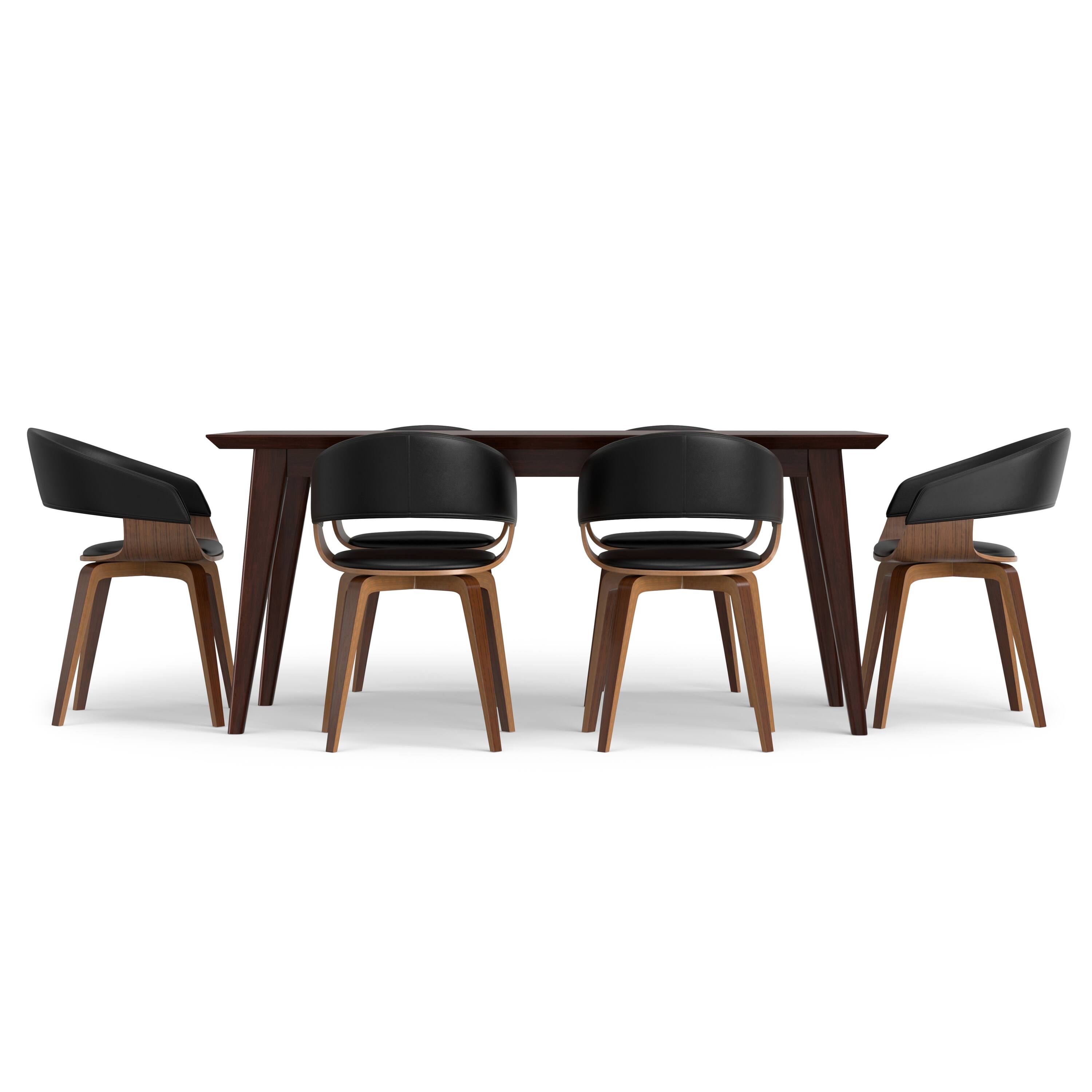 Simpli Home Lowell / Draper 7 Piece Dining Set Black LO7DSDR001BLJB ...
