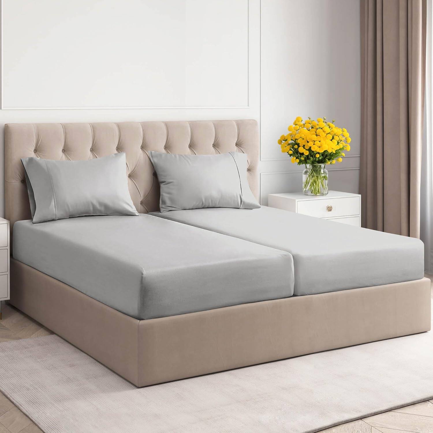 CGK Linens 100% Cotton 400 Thread Count 4 Piece Sheet Set Soft & Cozy ...