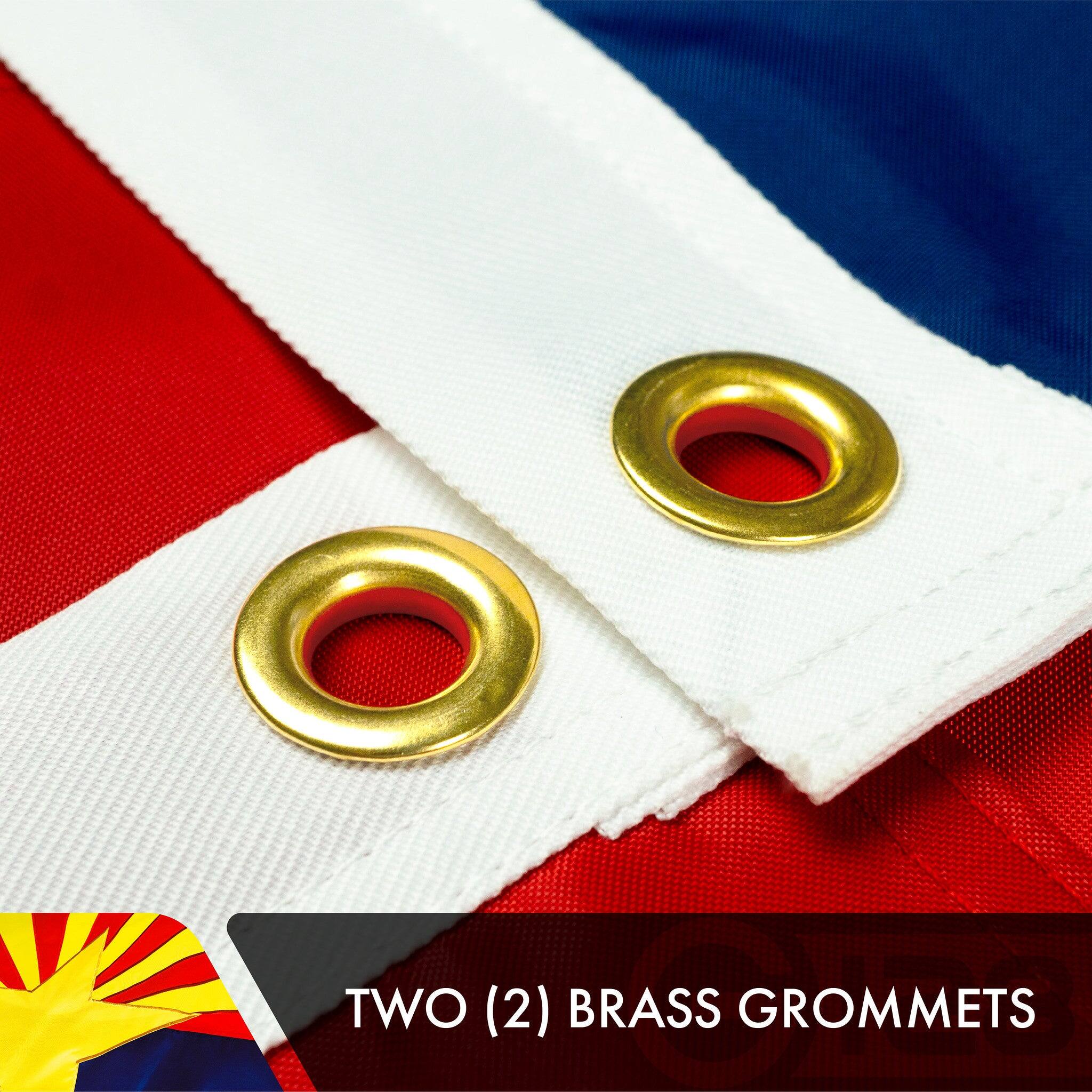 G128 Arizona State Flag 3x5 ft 2 Pack Double Sided Embroidered ...