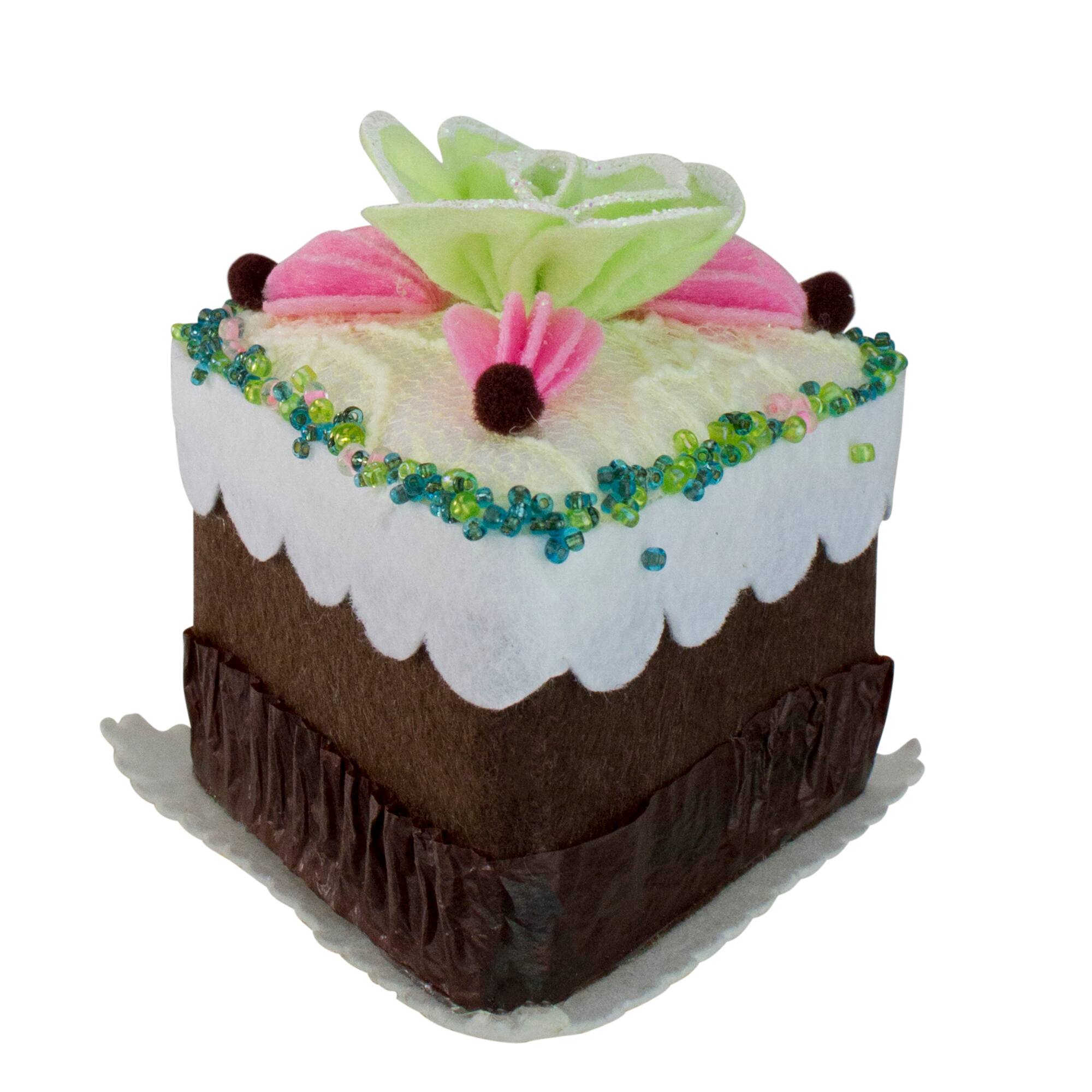 Allstate 4" and Green Sliced Chocolate Cake with Flower Christmas ...