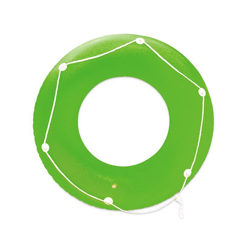 Lime Swim Central - Inflatable Neon Frost Swimming Pool Inner Tube with ...