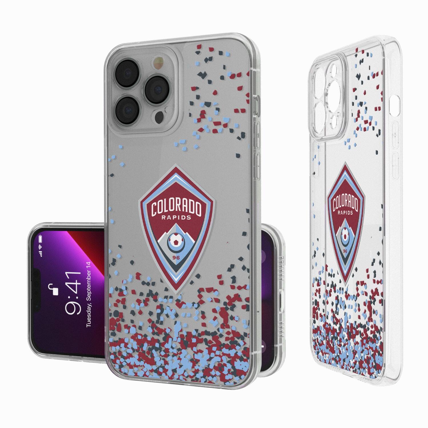 Keyscaper MLS Colorado Rapids iPhone Confetti Design Clear Case 13 Pro ...