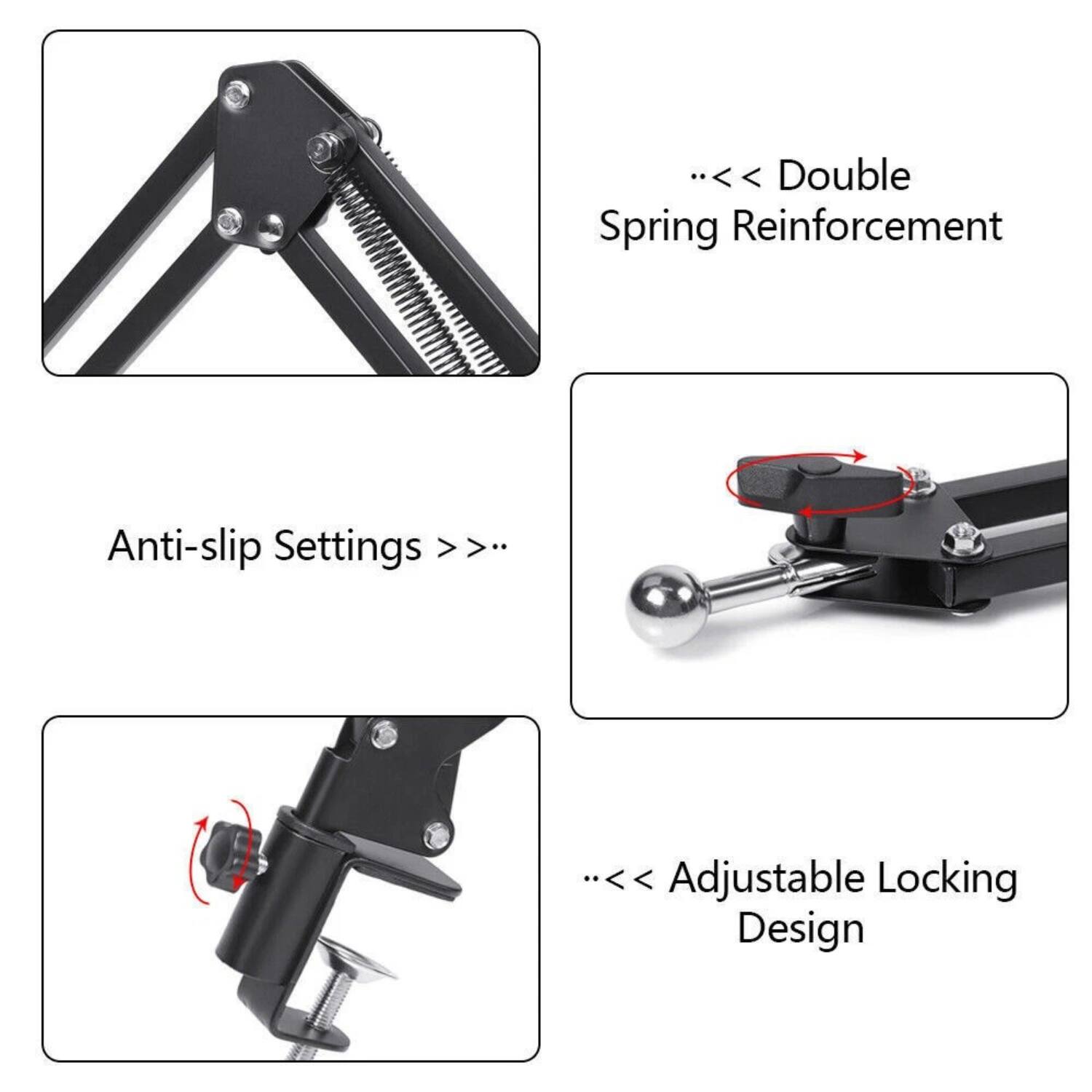 Stock Preferred 360° Flexible Lazy Bed & Desk Phone/Tablet Holder Black ...