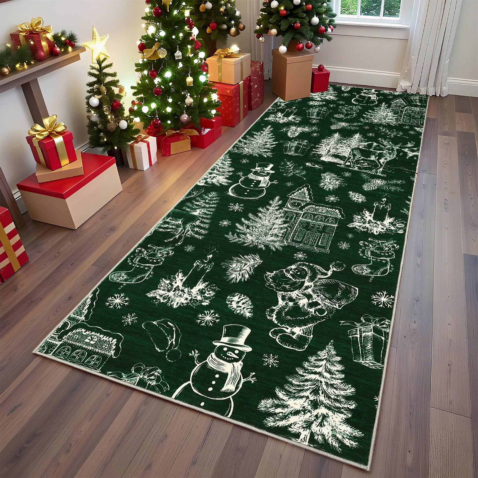GARVEE Christmas Winter Fairy Tale Festive Area Rug for Living Room ...